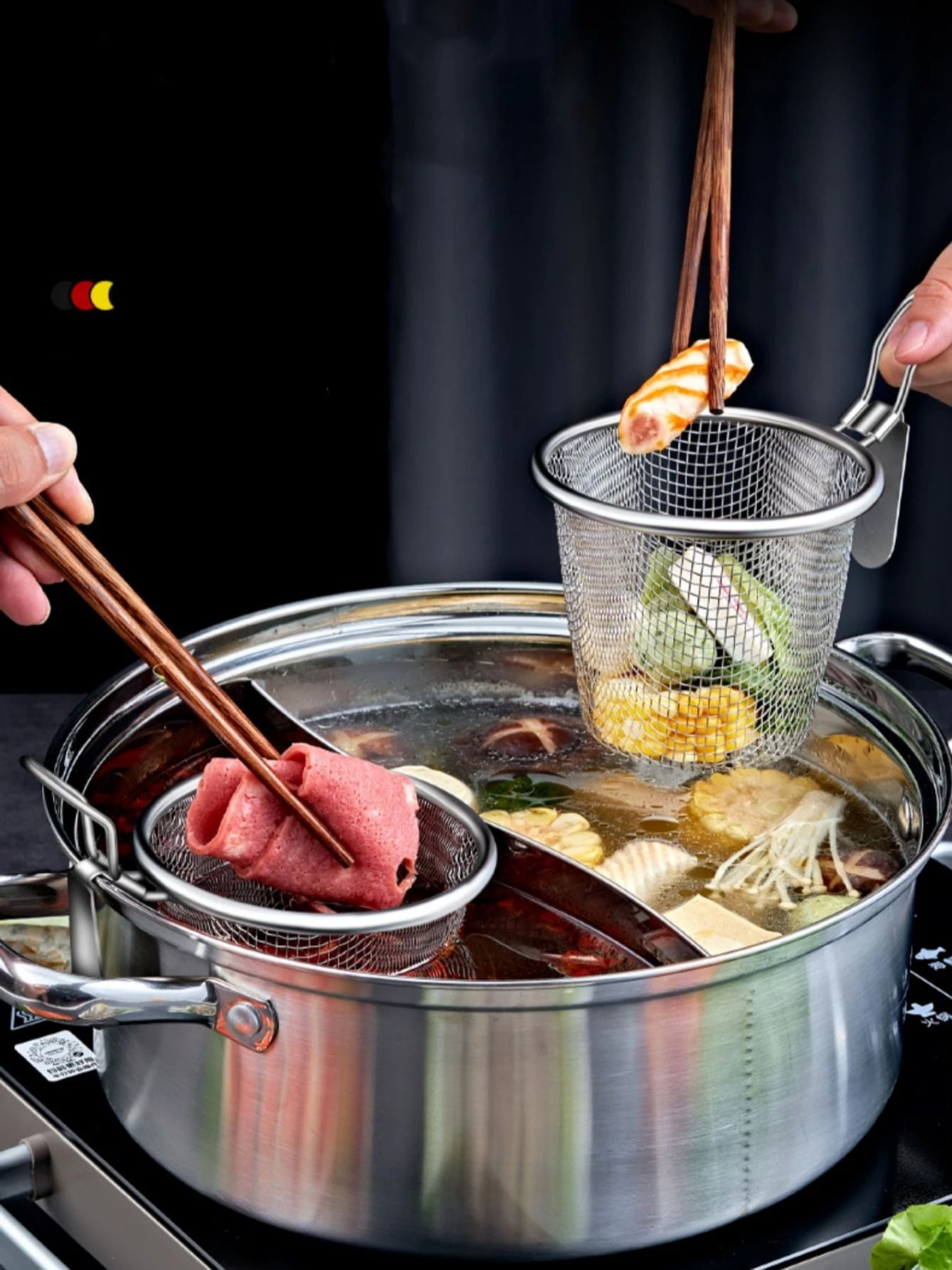 Stainless steel chafing dish, leaky spoon, household strainer, funnel ...