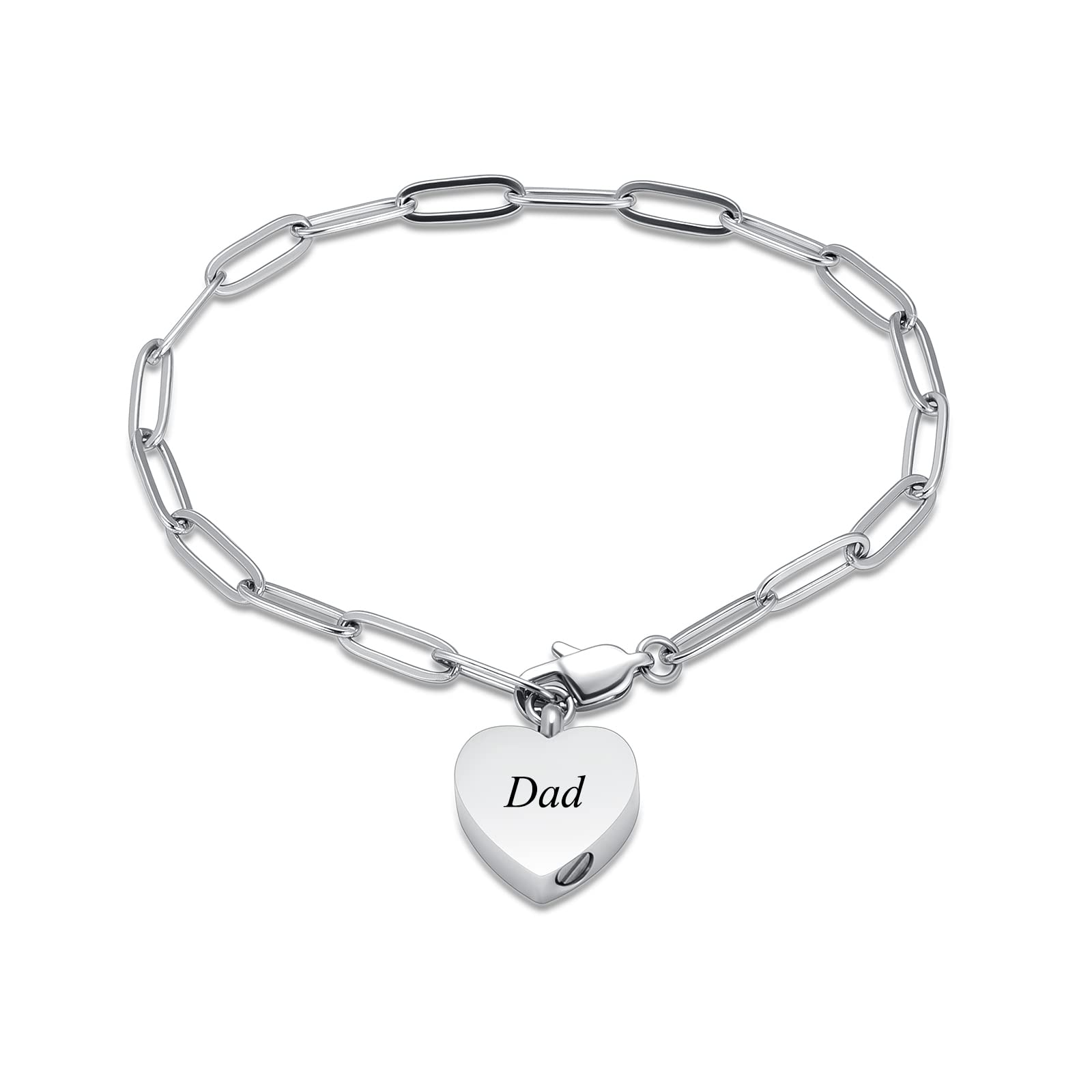 Stainless steel chain bracelet Cremation Jewelry for Ashes Funeral Urns ...