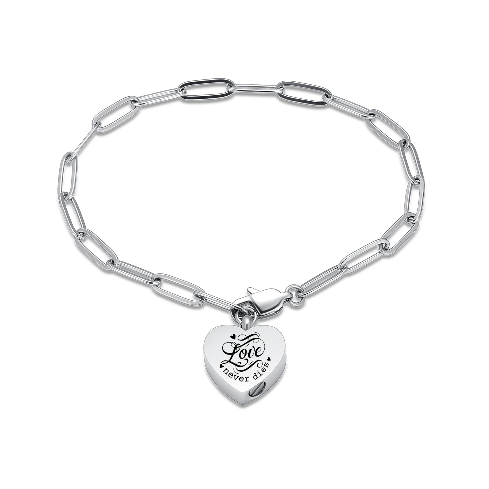 Stainless steel chain bracelet Cremation Jewelry for Ashes Funeral Urns ...