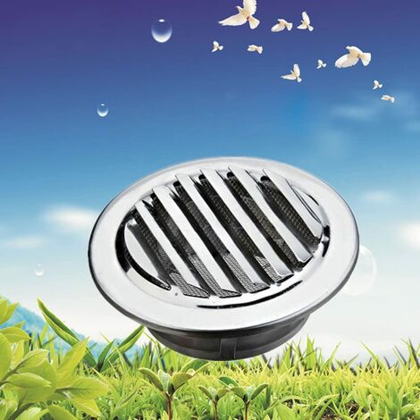 Stainless steel circular ventilation grille -80 mm/100 mm/120 mm ...