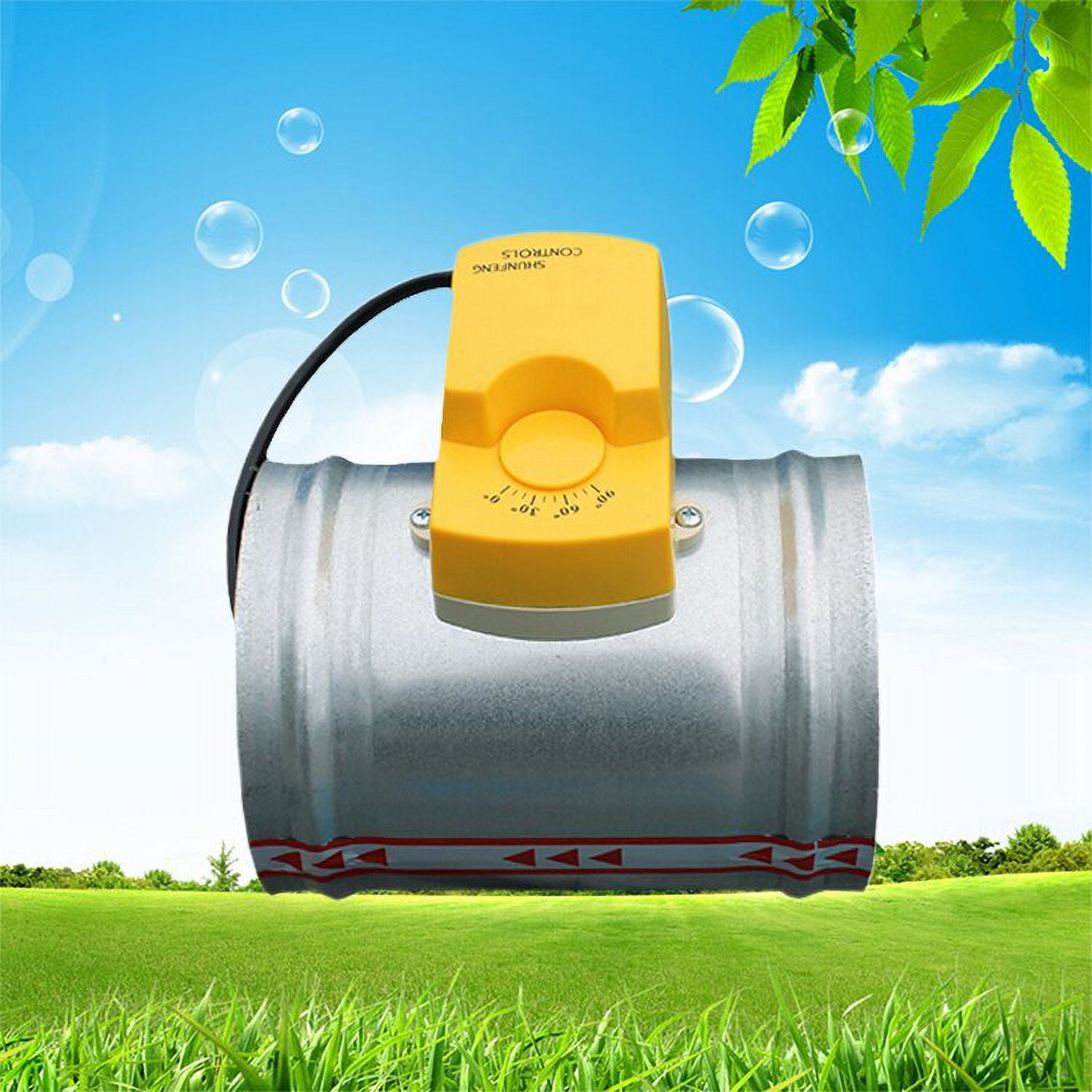 Stainless steel damper electric air valve OD80mm-400mm electric air ...