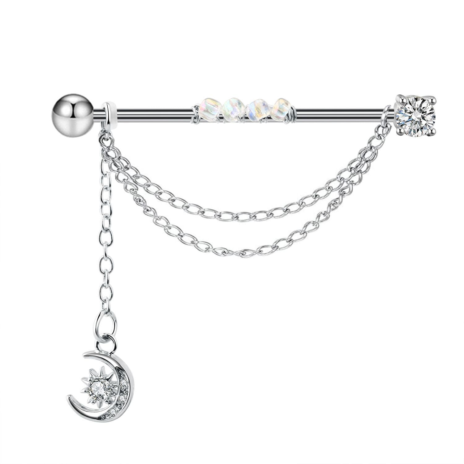 Stainless steel delicate ear long rod, human puncture long ear bone ...