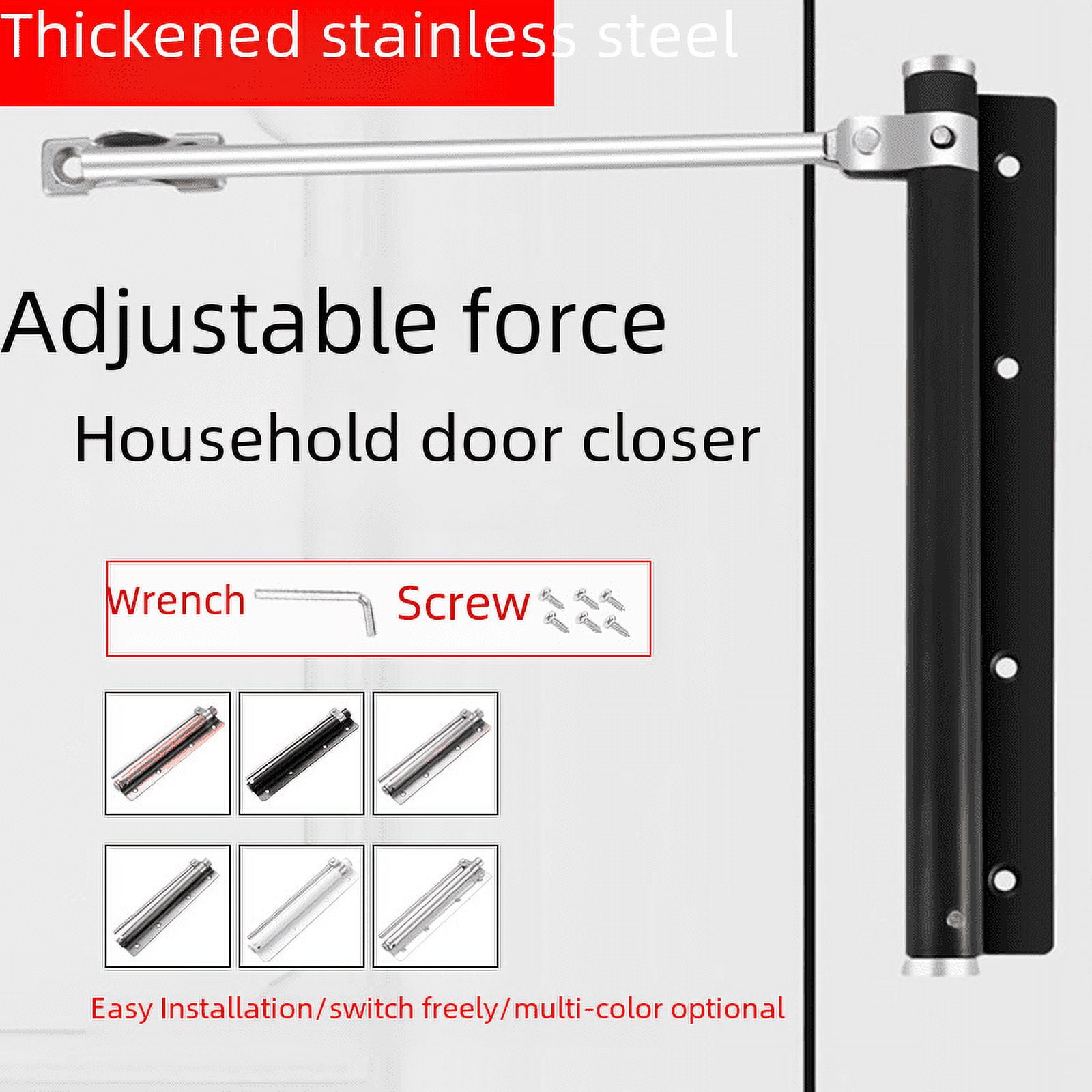 Stainless steel door closer household light simple door closer ...