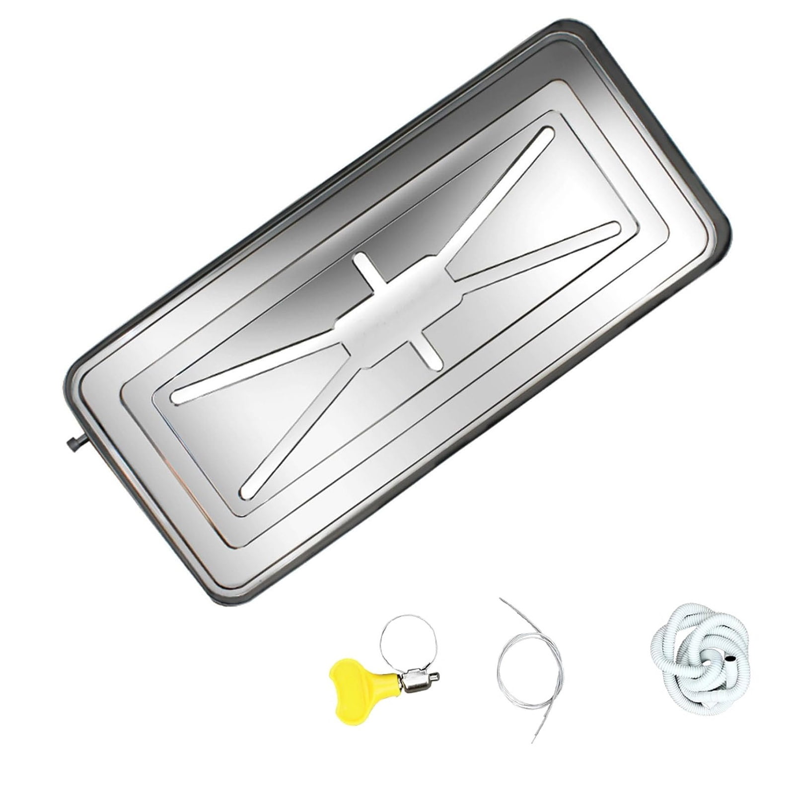 Stainless steel drip tray with drain and water pipe, drip tray for air ...