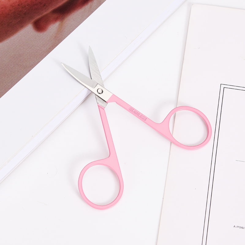Stainless steel elbow small beauty scissors skin scissors nose hair ...