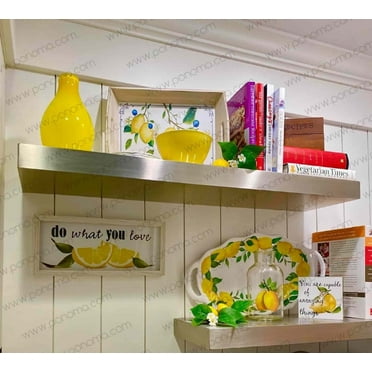 Stainless floating shelf with 2 LED lights - Walmart.com