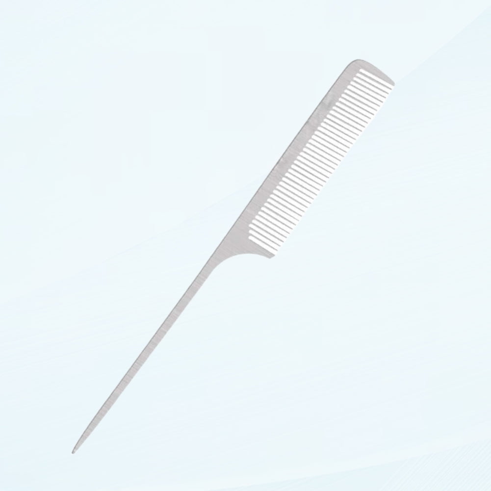 Stainless steel hair comb anti-static fine cutting comb wide fine tooth ...