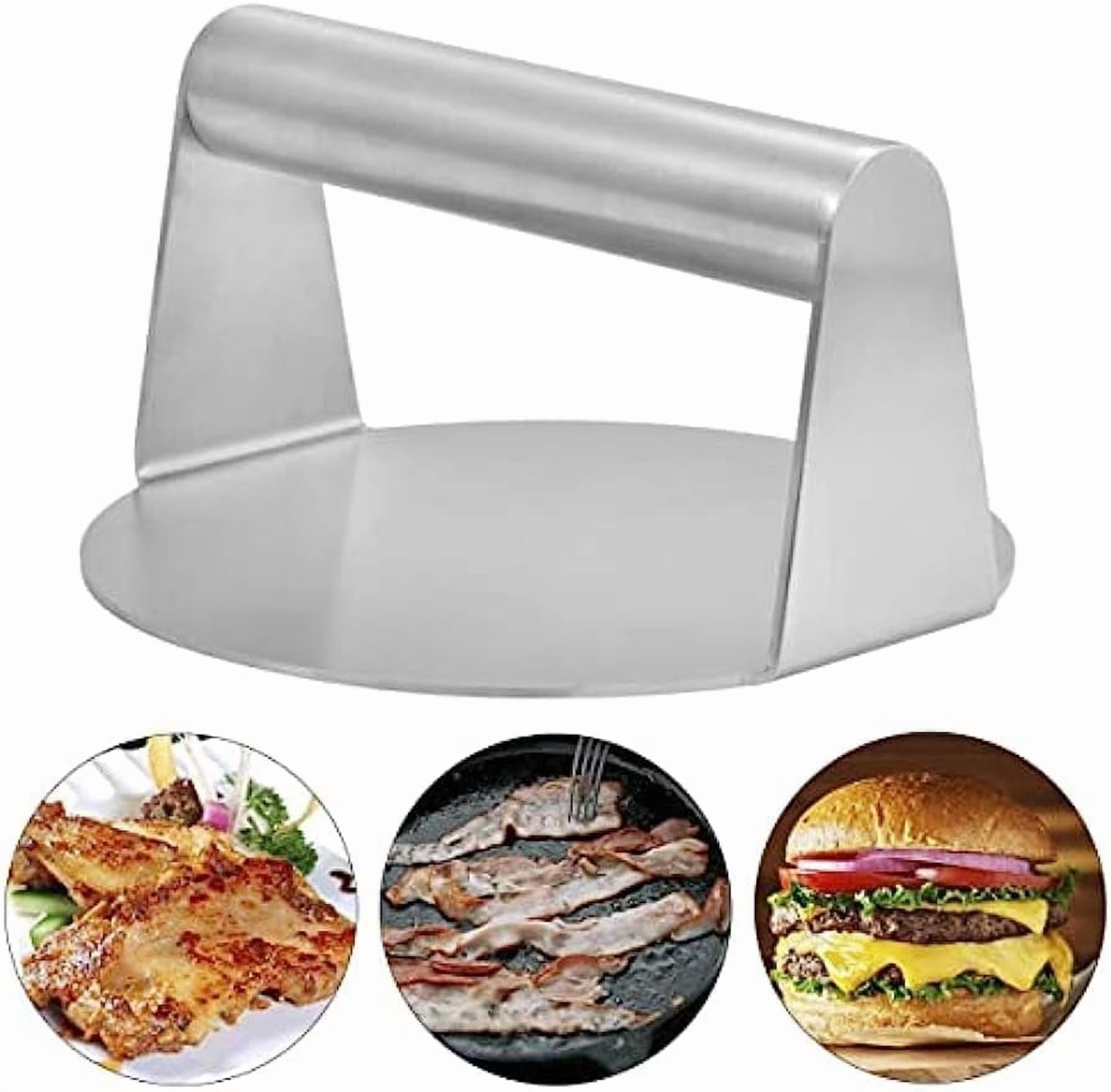 Stainless steel hamburger press ,5.5 inch round stainless steel Smash ...