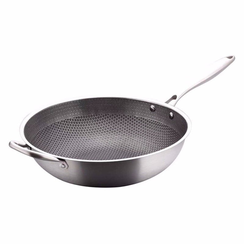 Stainless steel honeycomb frying pan - Walmart.com