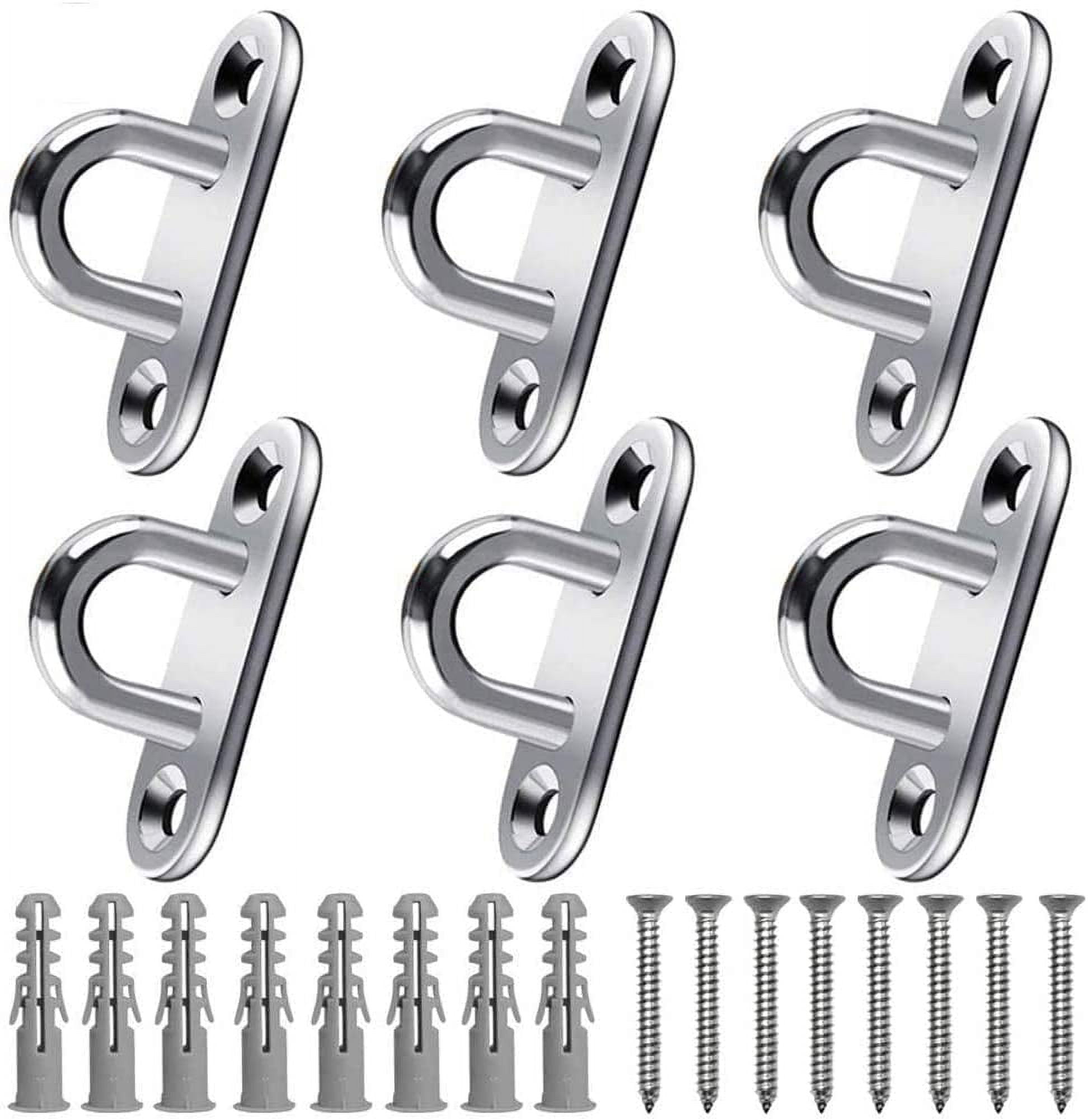 Stainless steel hooks (6 pieces) - heavy-duty wall bracket - U-shaped ...