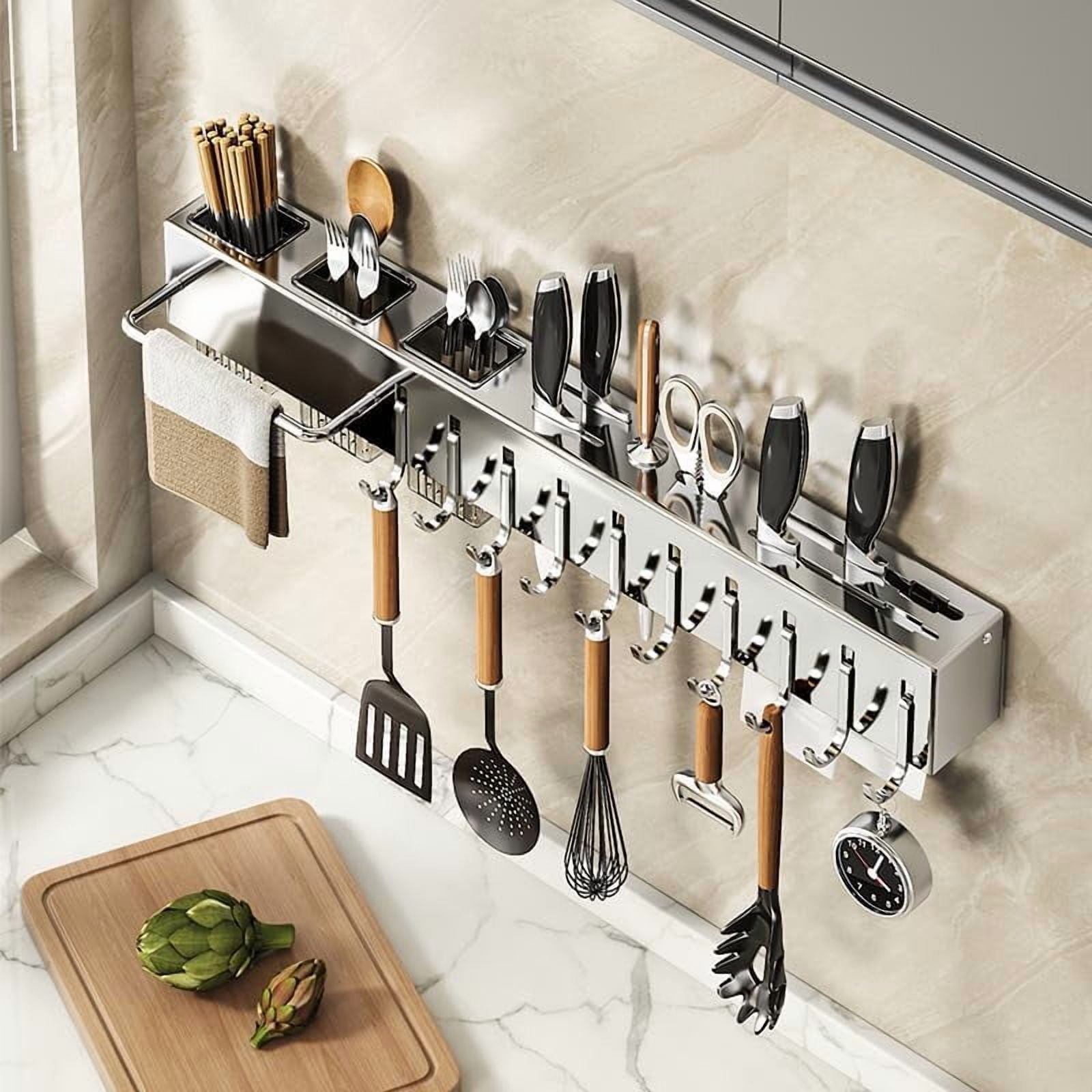 Stainless steel kitchen knife rack multifunctional knife rack storage ...
