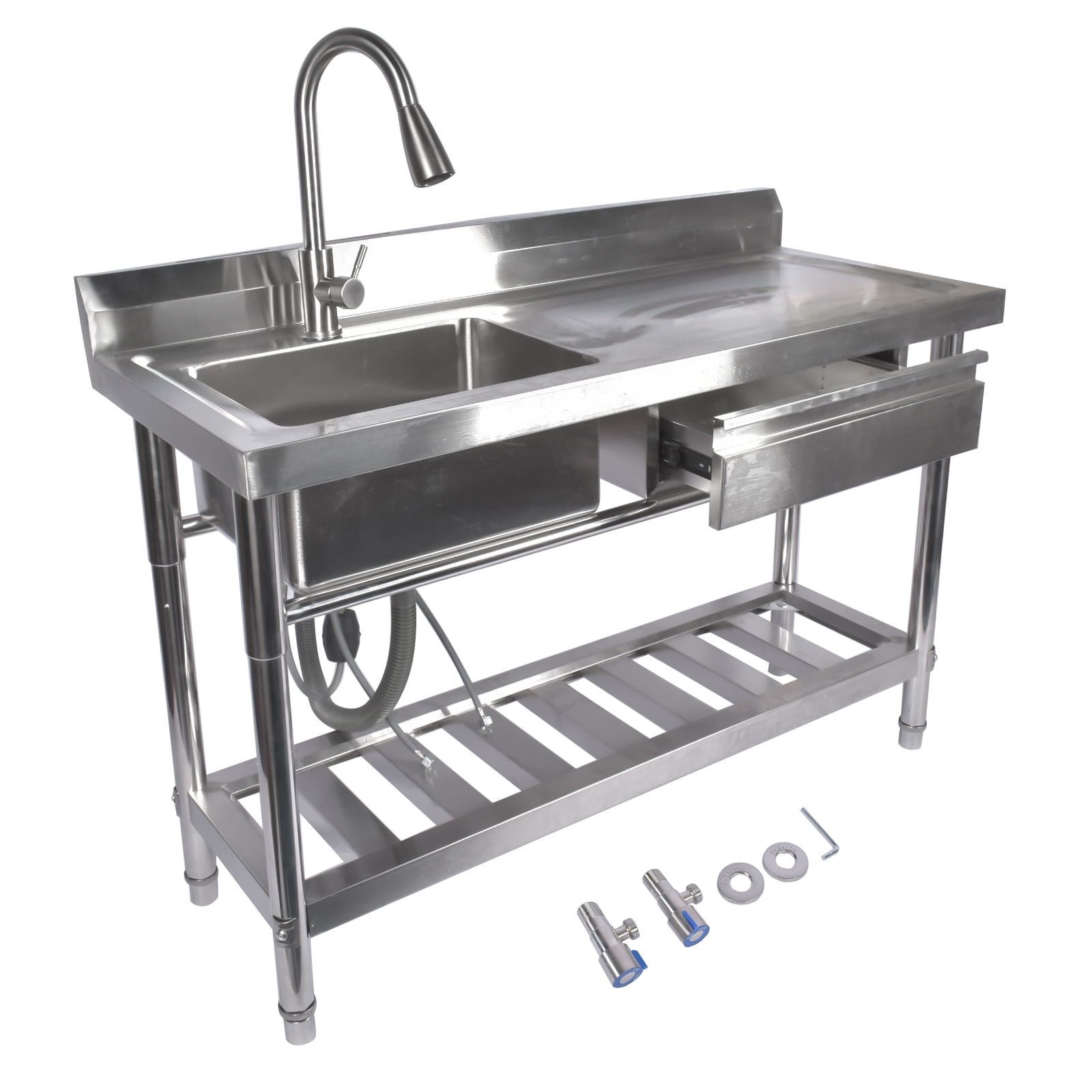 Stainless steel kitchen sink, commercial freestanding multi-purpose ...