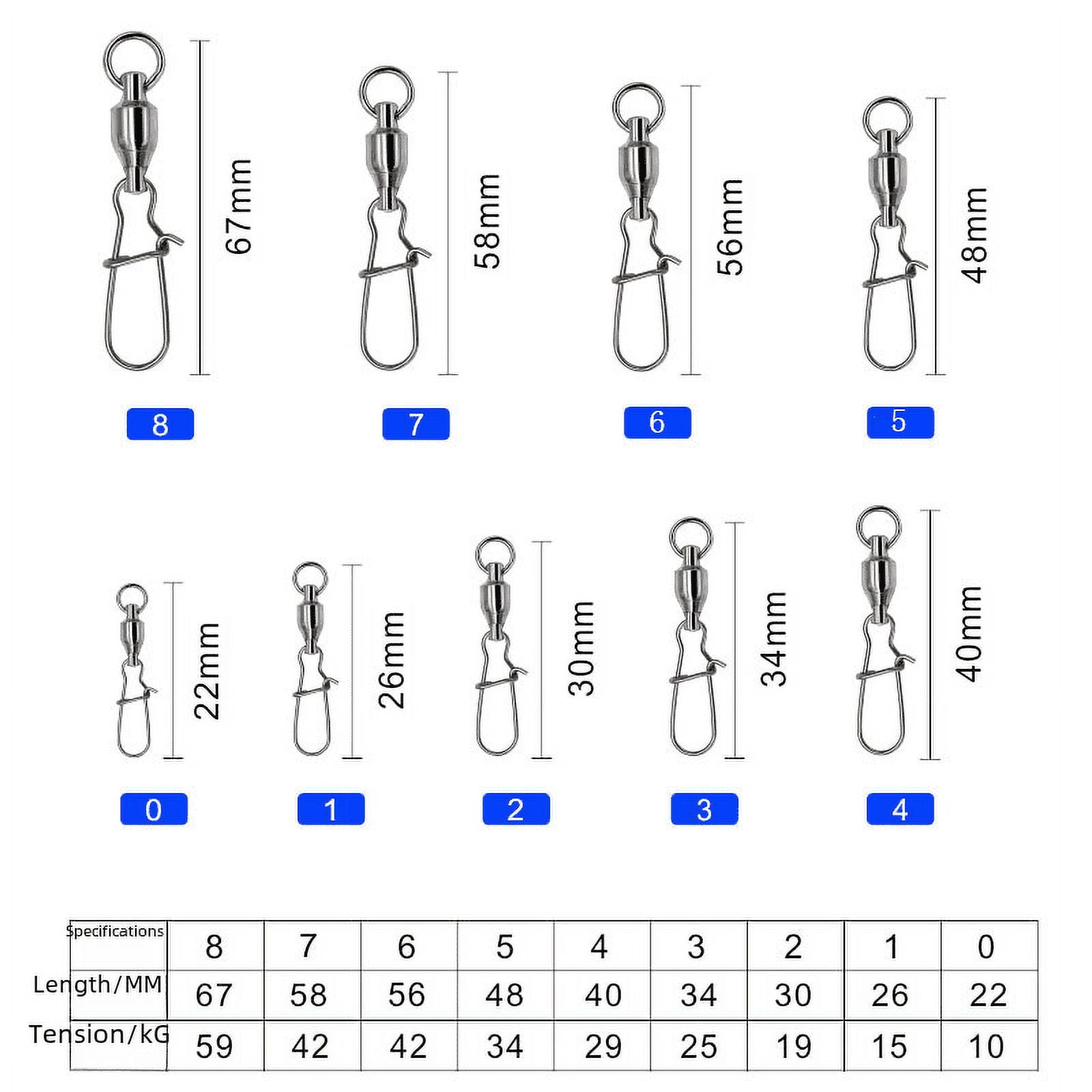 Stainless steel large object eight ring connector bearing swivel ...