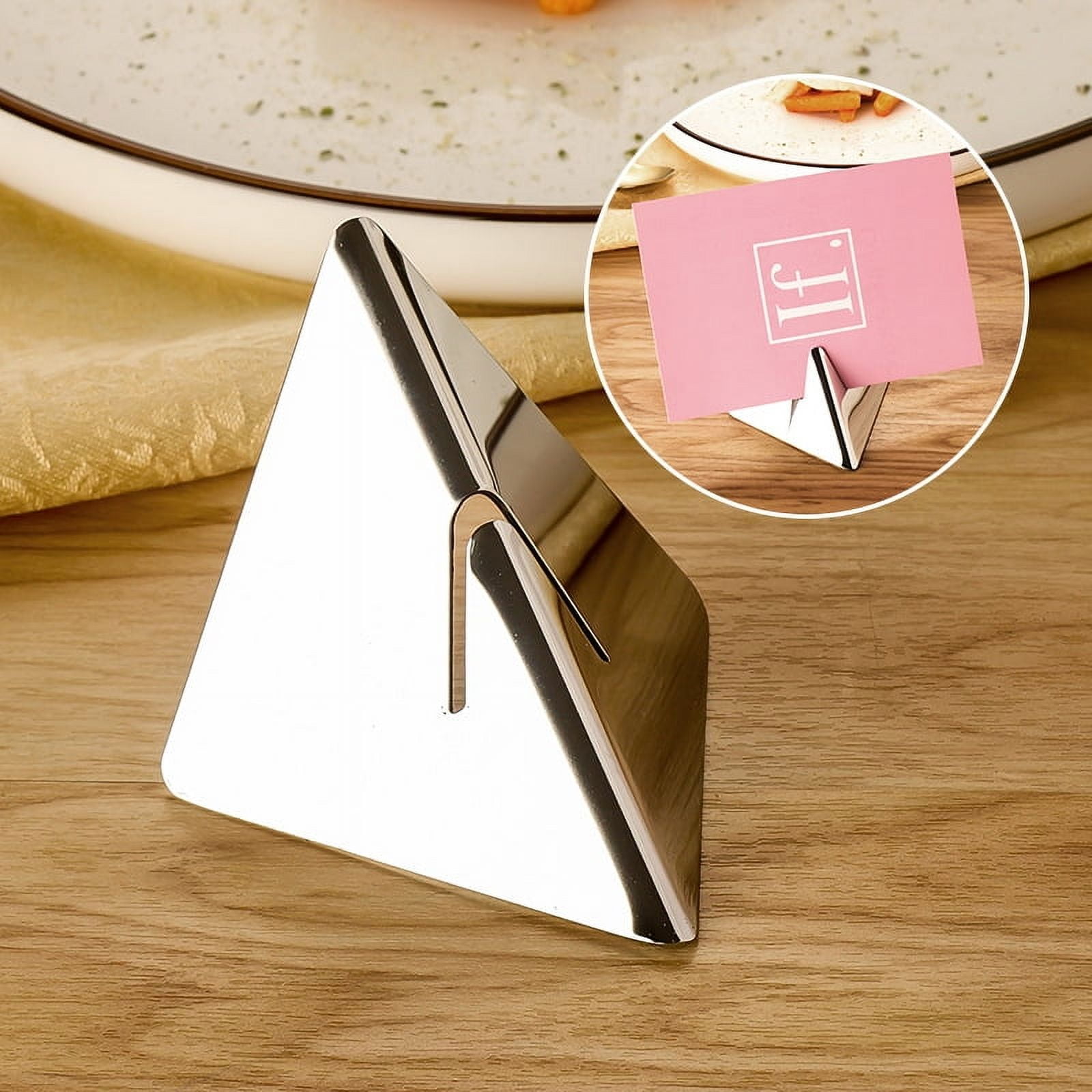 Stainless steel meal card holder table number plate restaurant menu ...