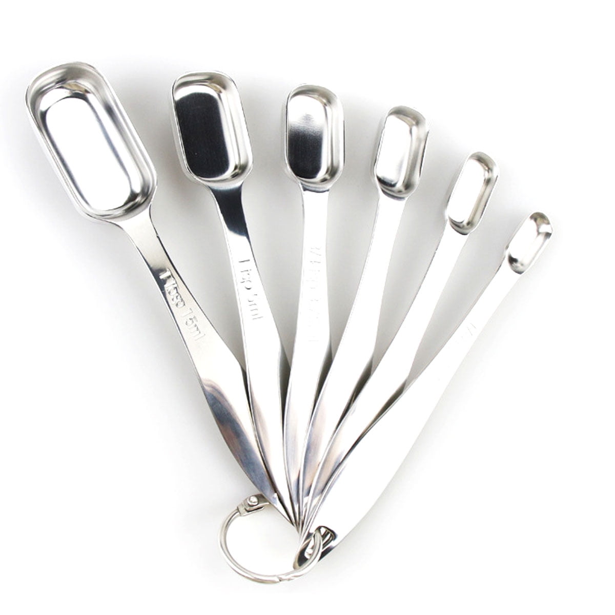 Stainless steel measuring spoon, heavy metal long handle measuring ...