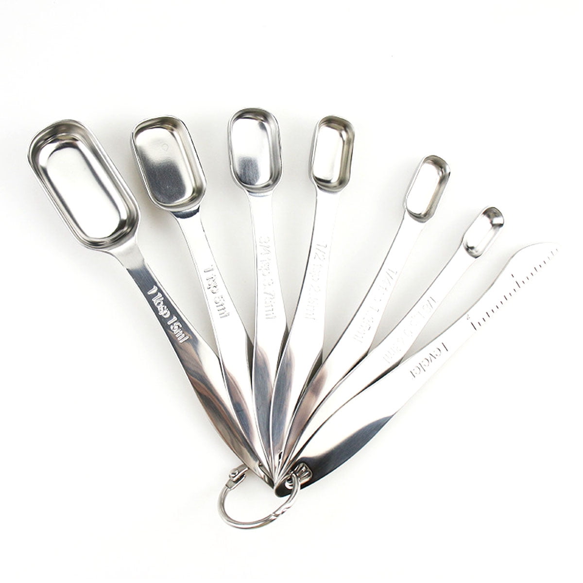 Stainless steel measuring spoon, heavy metal long handle measuring ...