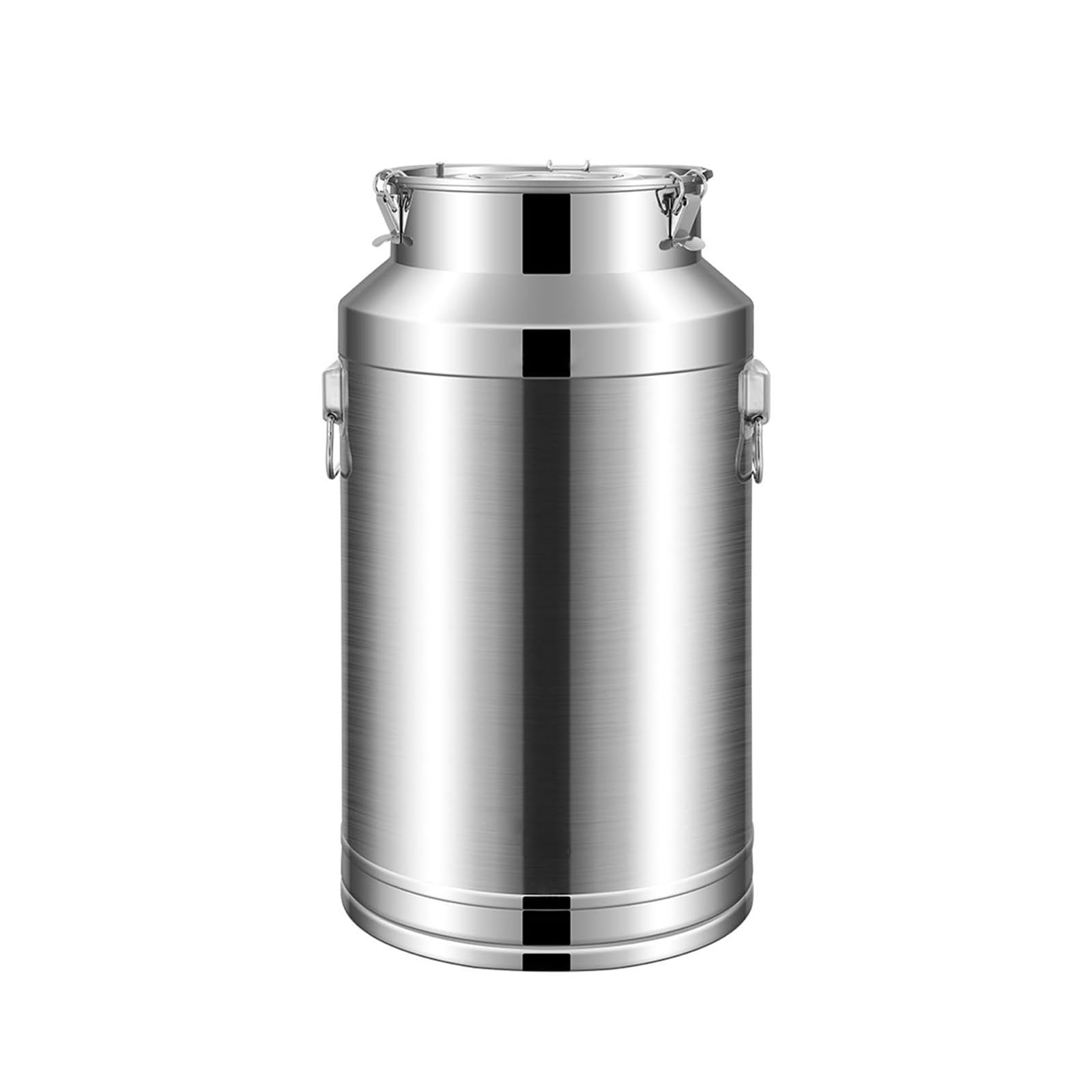 Stainless steel milk jug with carrying handle and locking buckle sealed ...
