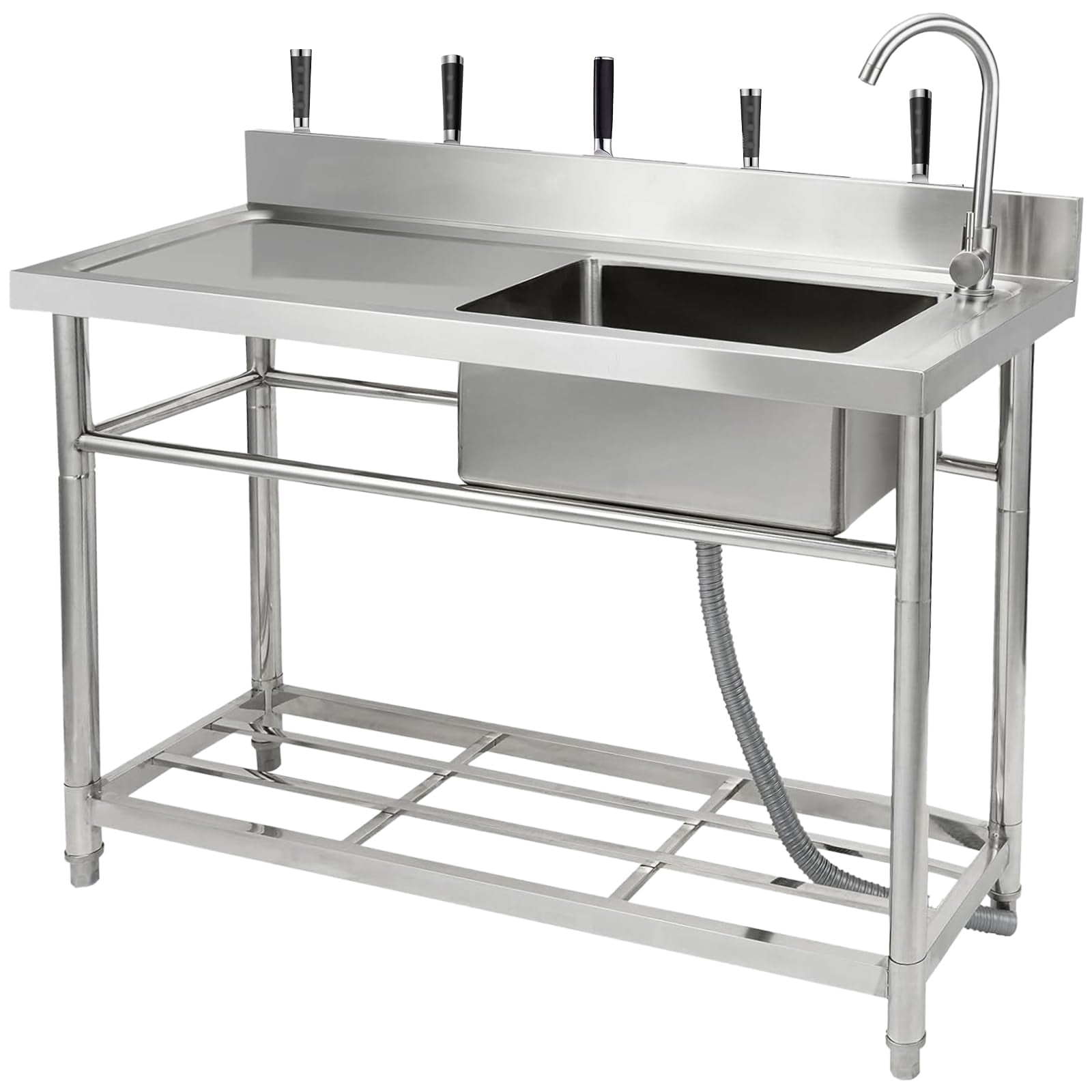 Stainless steel multi-purpose sink, multi-style prep sink, freestanding ...