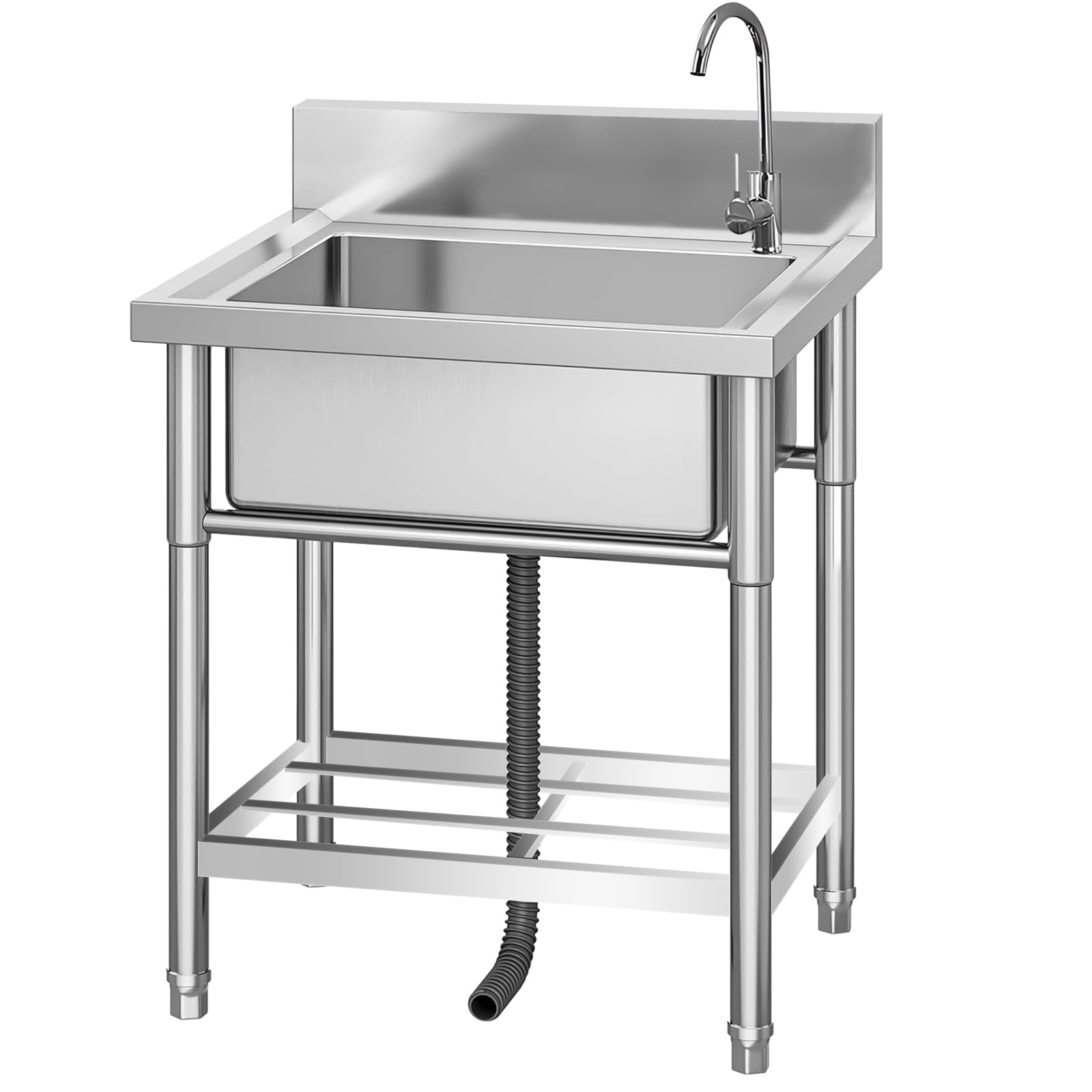 Stainless steel multi-purpose sink, multi-style prep sink, freestanding ...