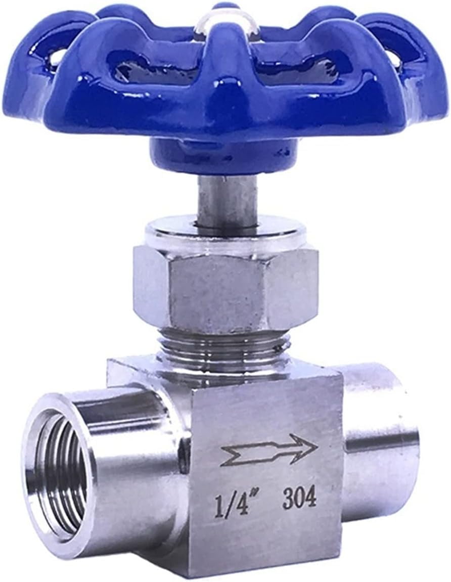 Stainless steel needle valve 1/8" 1/4" 3/8" 1/2" flow regulating valve female thread globe valve ...