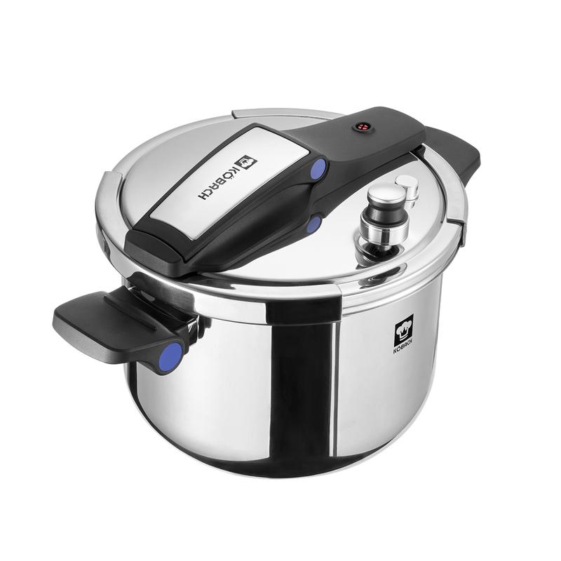 Stainless steel pressure cooker, even pressure, suitable for induction ...