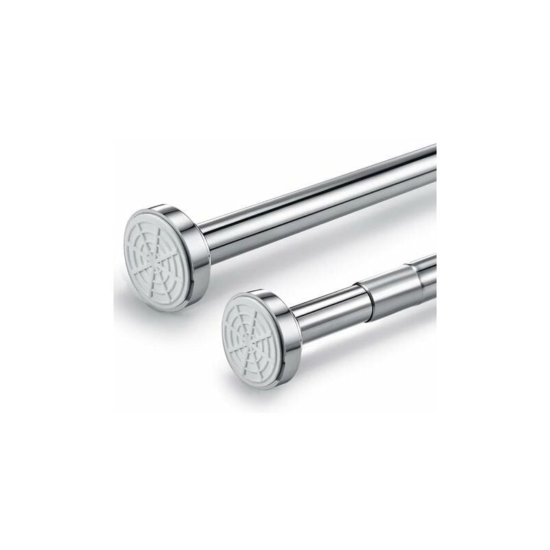 Stainless steel telescopic rod 150-260 cm extendable, shower curtain ...