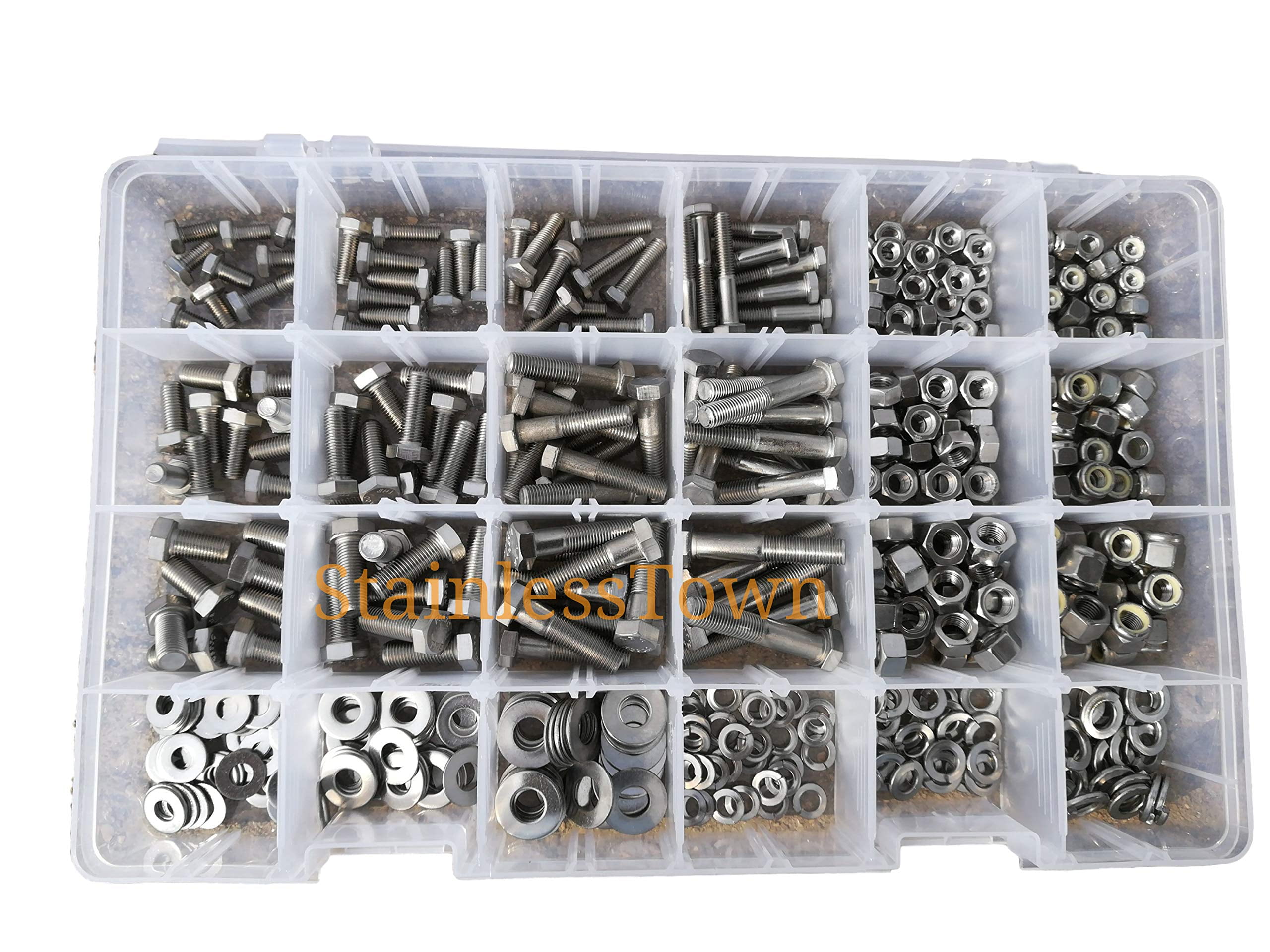 StainlessTown SAE Fine Thread Hex Bolt Master Kit 304 Stainless ...