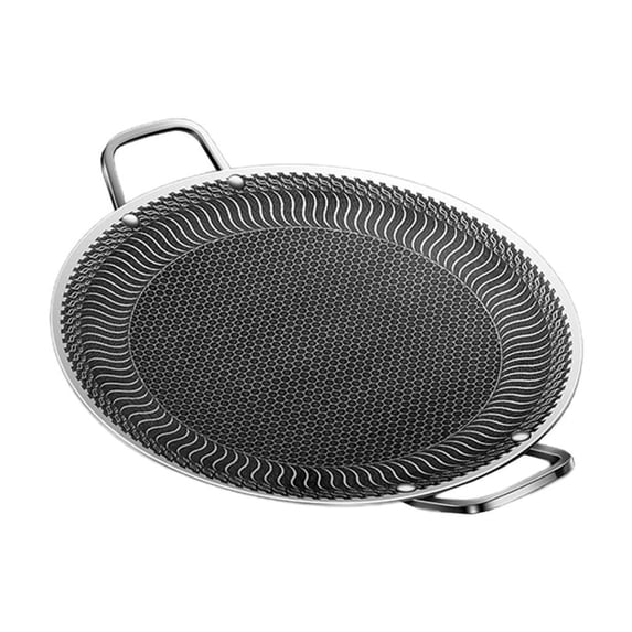 Stainsless Steels Bakings Pans BBQ Griddle Nonstick Fryings Pans Round ...