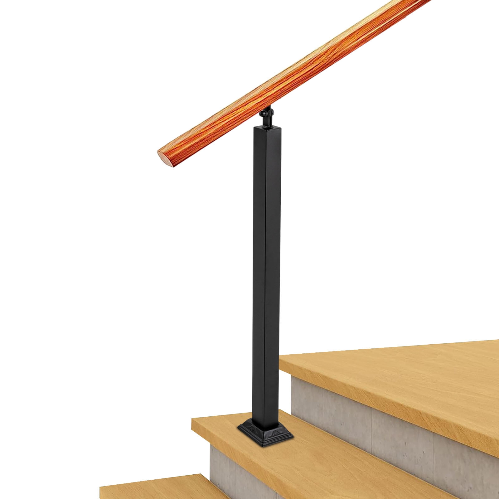 Stair Balusters Post, Black Square Metal Railing Spindles with Flat ...