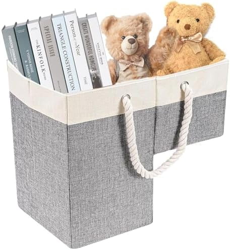 Stair Basket for Stairs with Handle, Stair Basket Foldable Linen ...