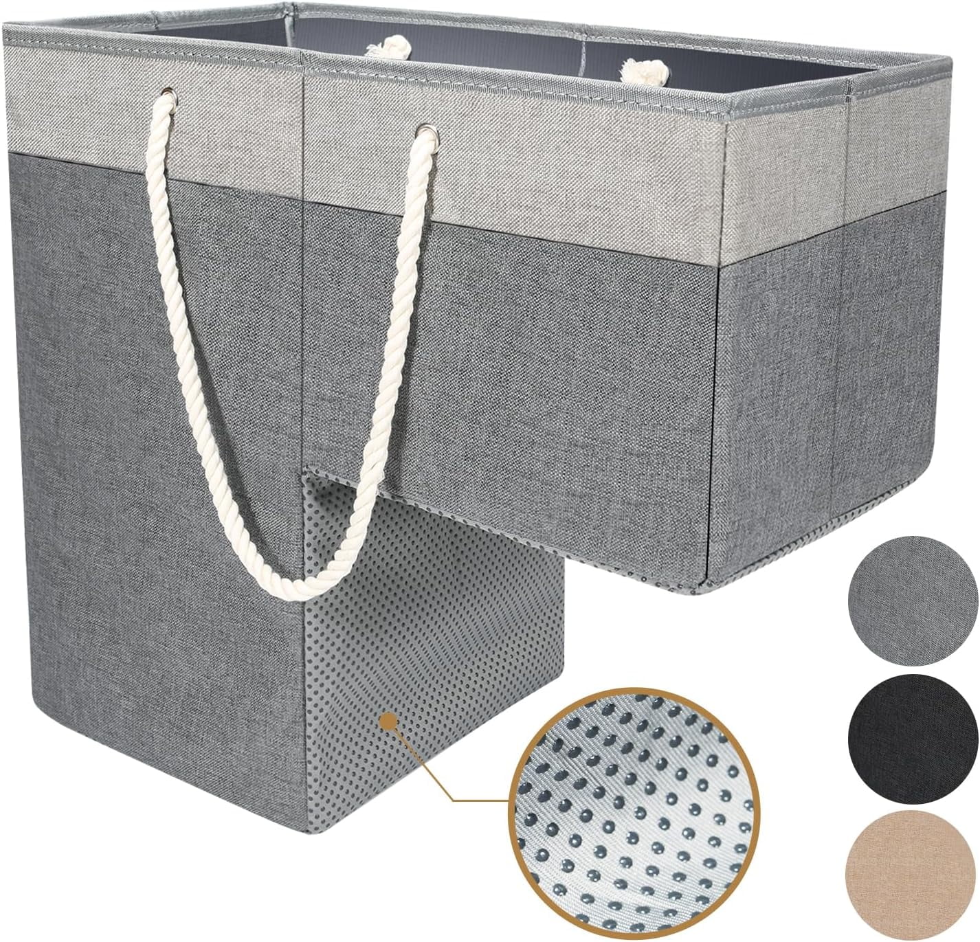 Stair Basket for Stairs with Handle, Staircase Baskets for Carpeted and ...