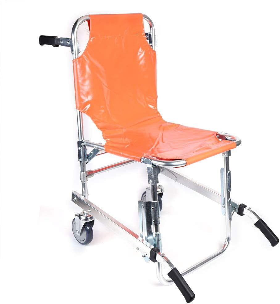 Stair Chair with 2 Wheel, Foldable Aluminum Light Weight EMS Medical ...