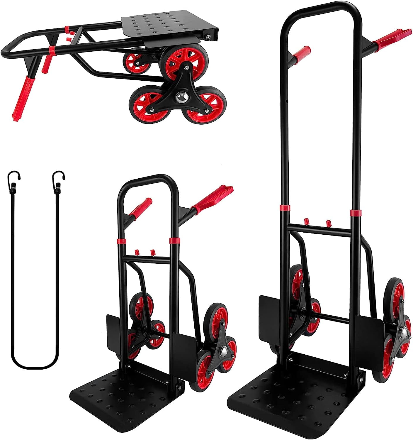 Stair Climber Hand Truck Dolly, Heavy Duty 330 Lb Capacity Trolley Cart ...