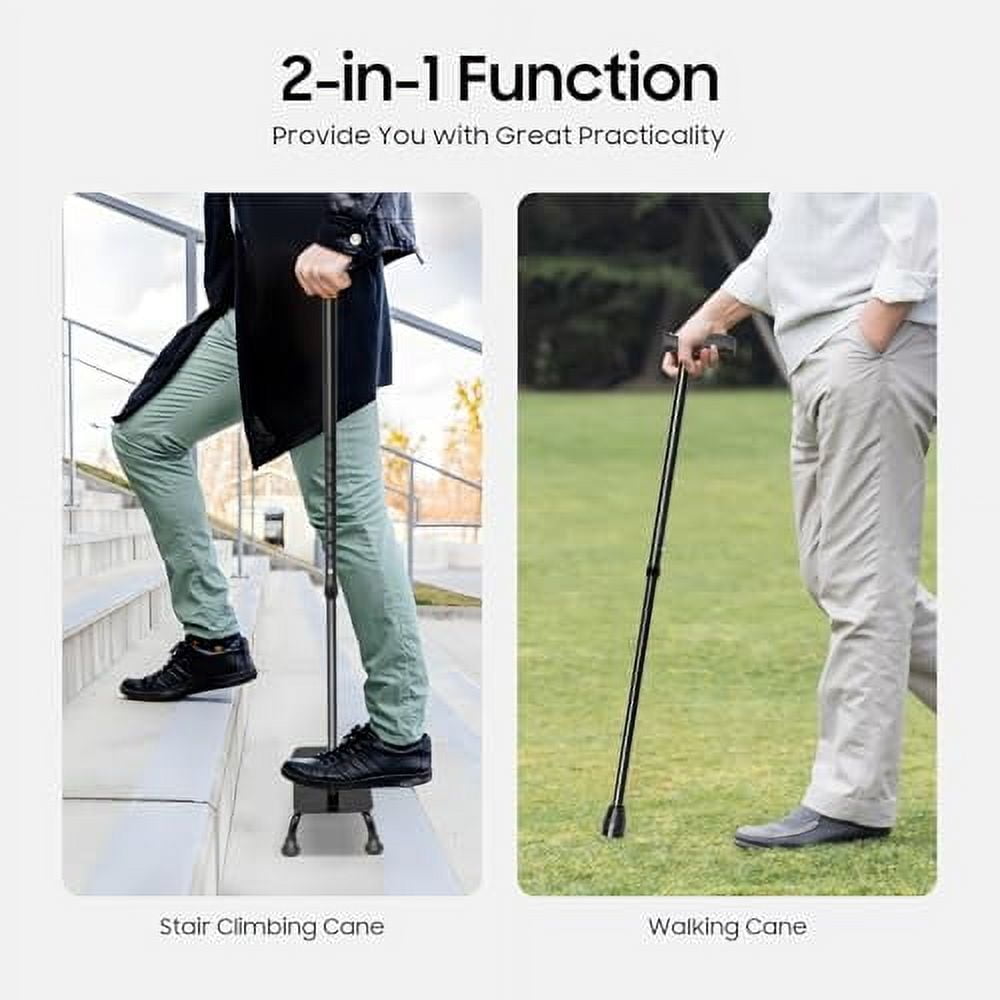 Stair Climbing Assist Cane, Adjustable Walking Stick, Stair Lift Aid ...