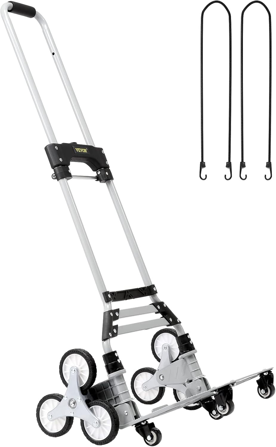 Stair Climbing Cart, 220 lbs Capacity, Folding, Adjustable, Multi-Wheel ...