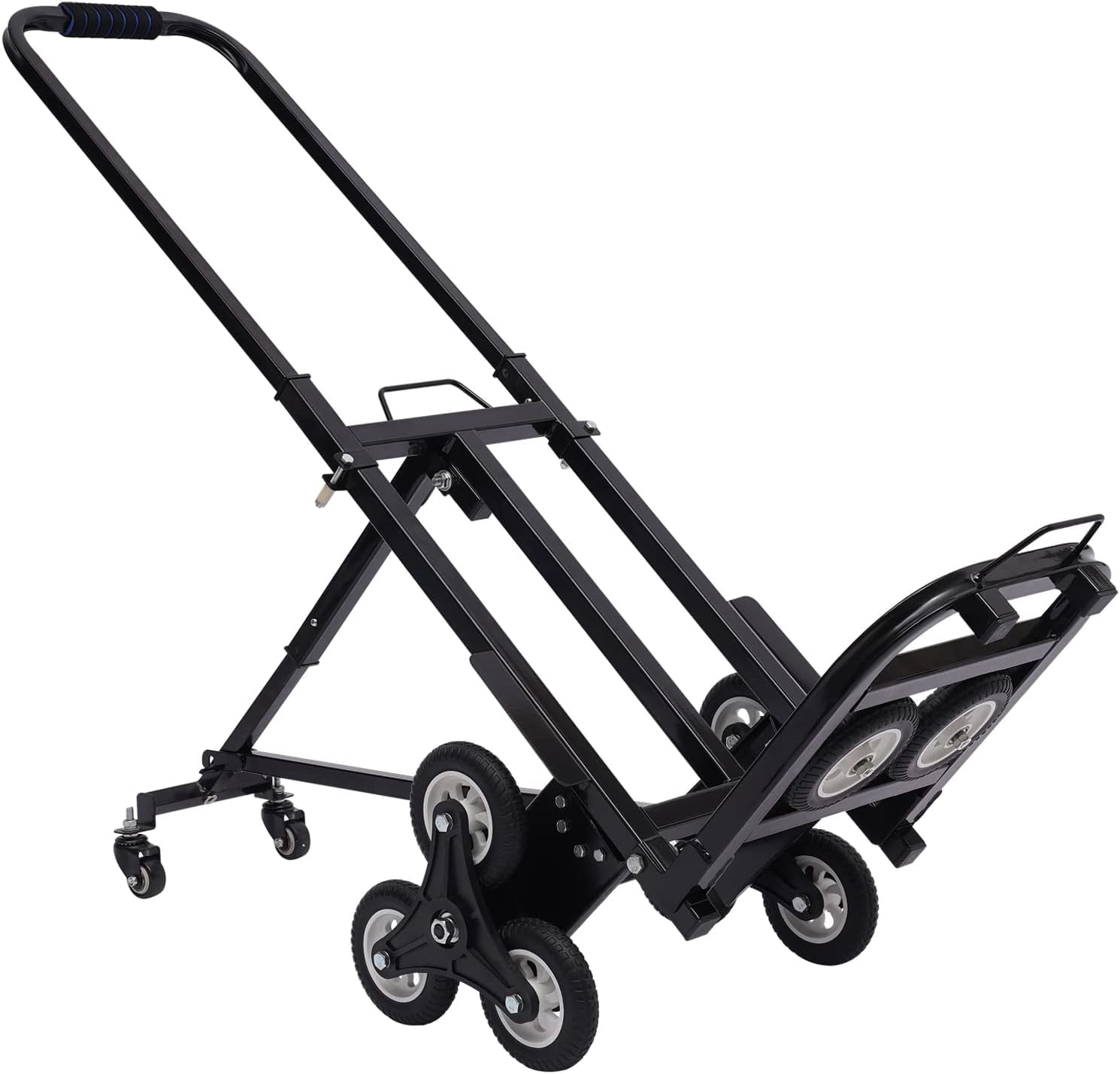 Stair Climbing Cart 330lbs Capacity, Portable Folding Trolley with 10 ...