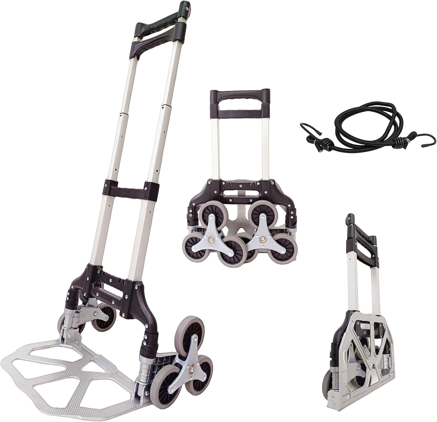 Stair Climbing Cart, Folding Hand Truck Dolly with Silent Wheels ...