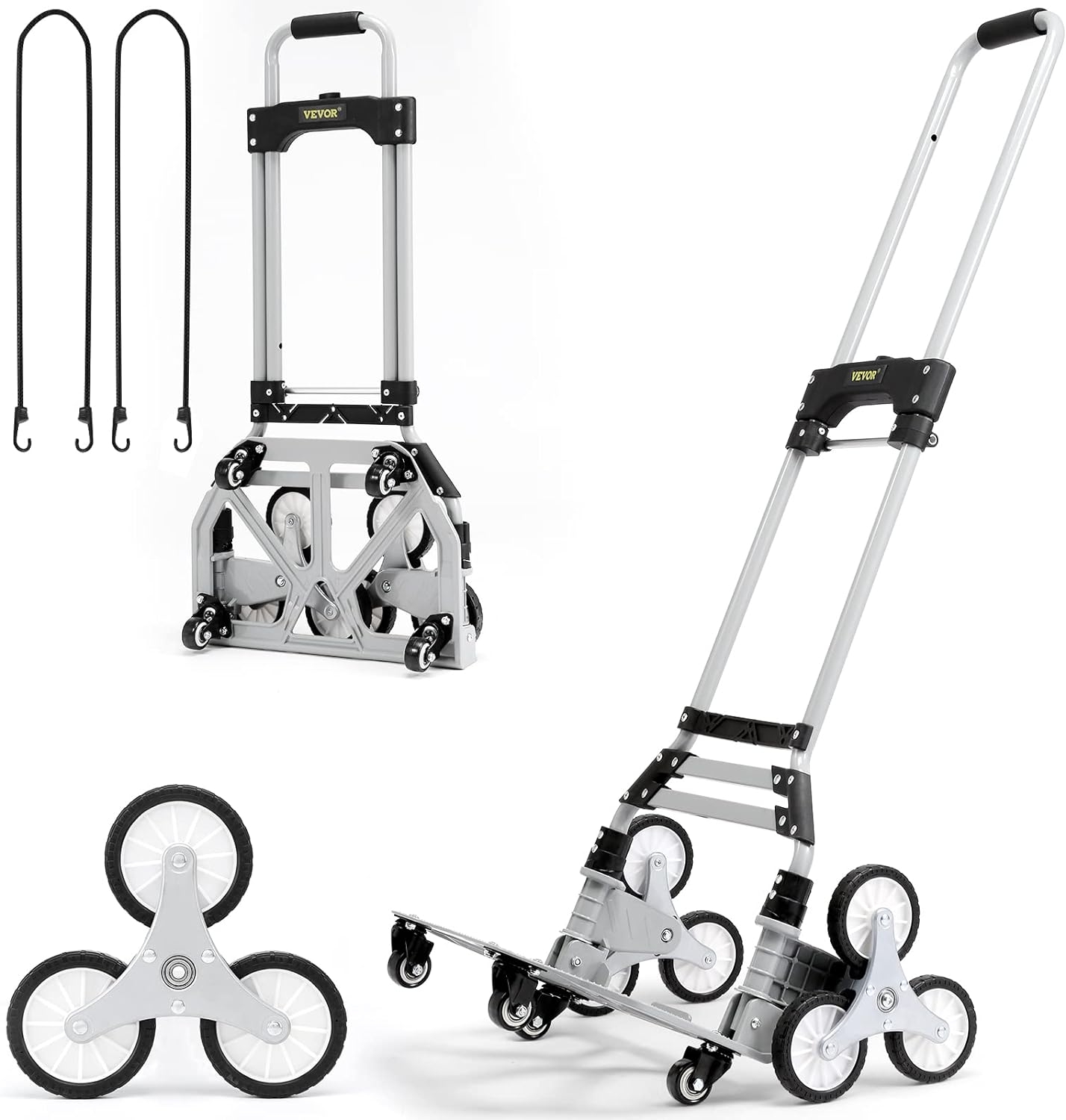 Stair Climbing Hand Truck Cart,Aluminum Folding Dolly Cart for Stairs ...