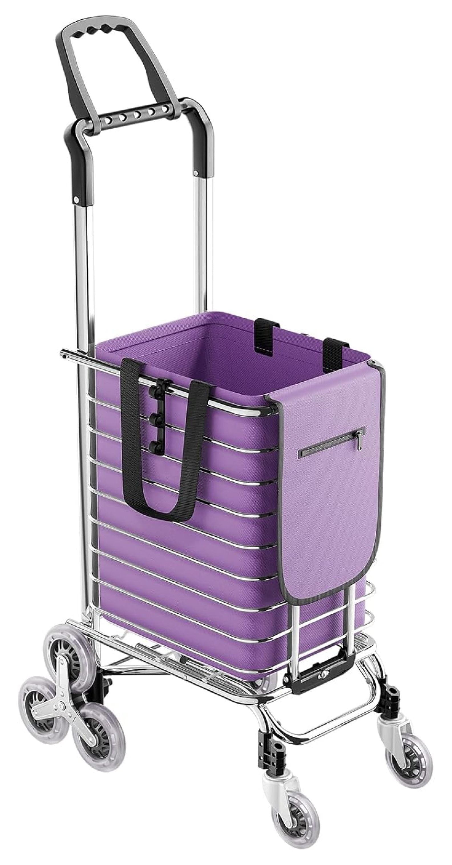 Stair Climbing Shopping Cart with Detachable Waterproof Liner – 20.5"× ...