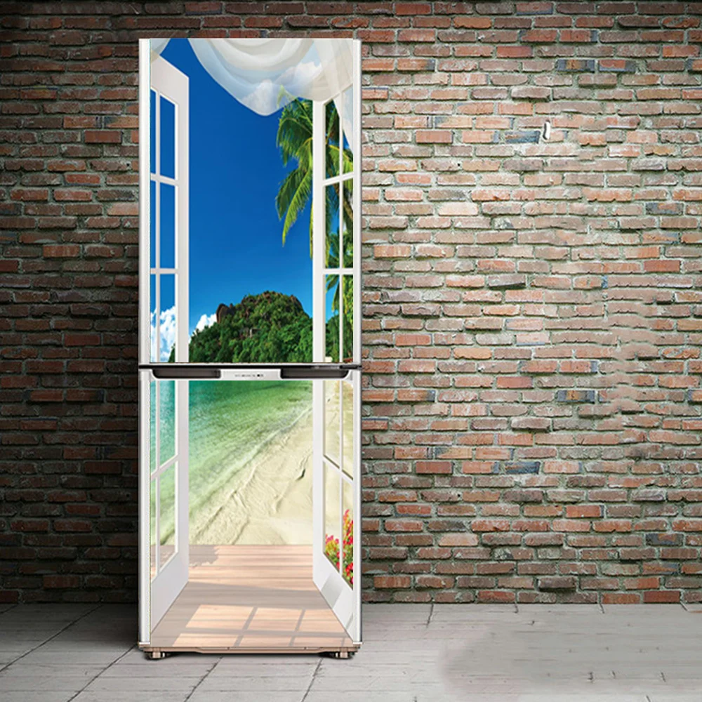 Stair Corridor Refrigerator Magnet Full Door Cover Natural Scenery ...
