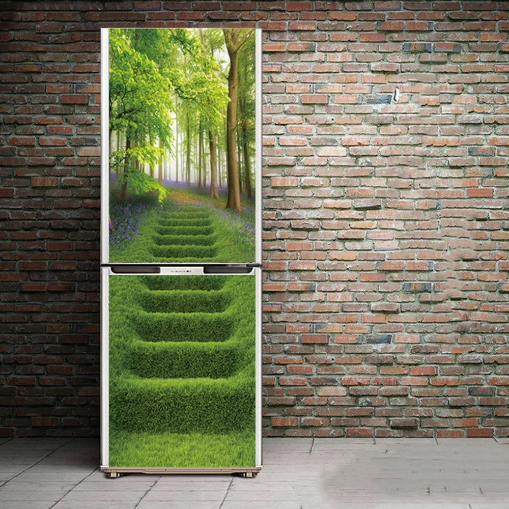 Stair Corridor Refrigerator Magnet Full Door Cover Natural Scenery ...