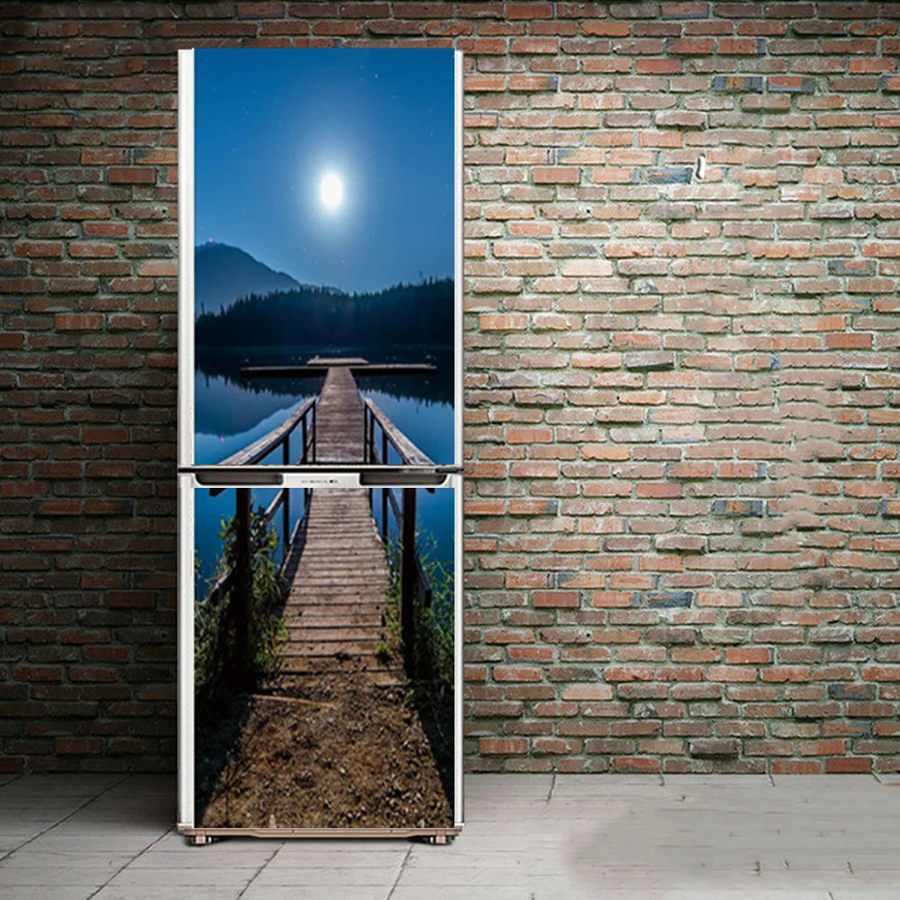 Stair Corridor Refrigerator Magnet Full Door Cover Natural Scenery ...
