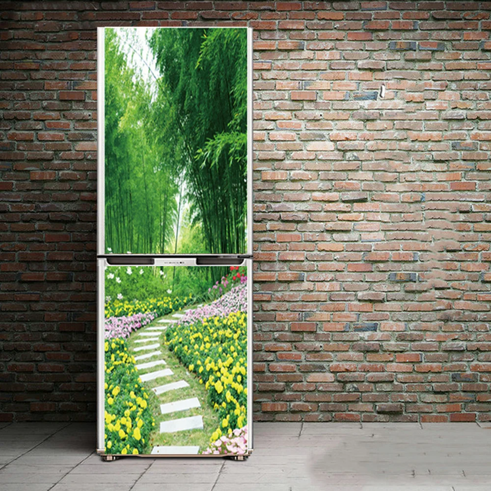 Stair Corridor Refrigerator Magnet Full Door Cover Natural Scenery ...