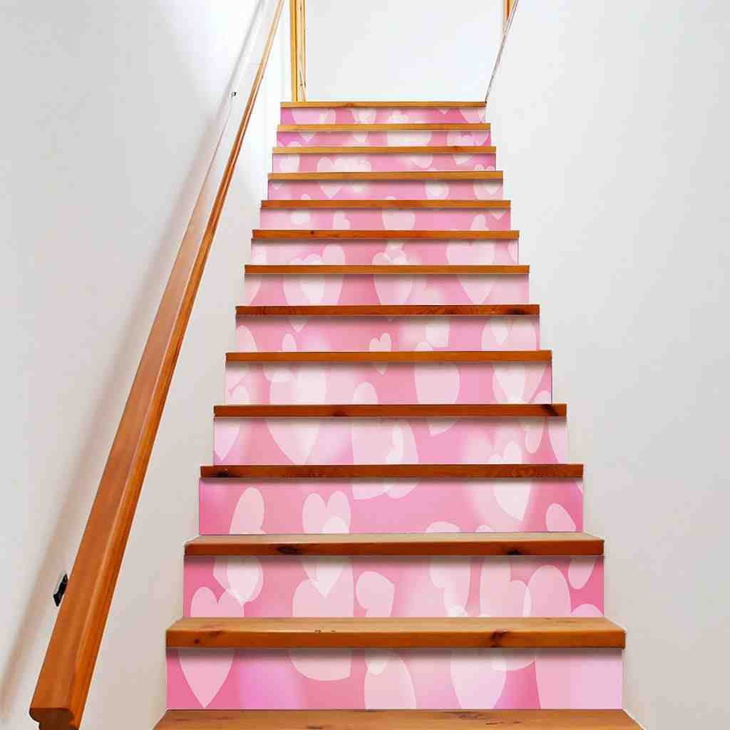 Stair Decals Valentine's Day Stair Decals Red Love Heart Pattern ...