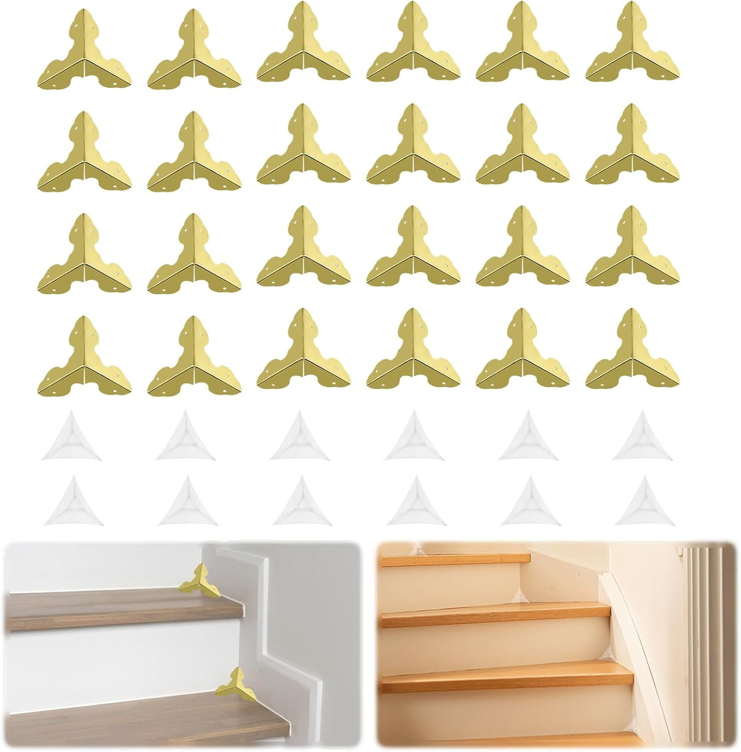 Stair Dust Inner Corners, 48pcs Decorative Corner Stair Corner Dust ...