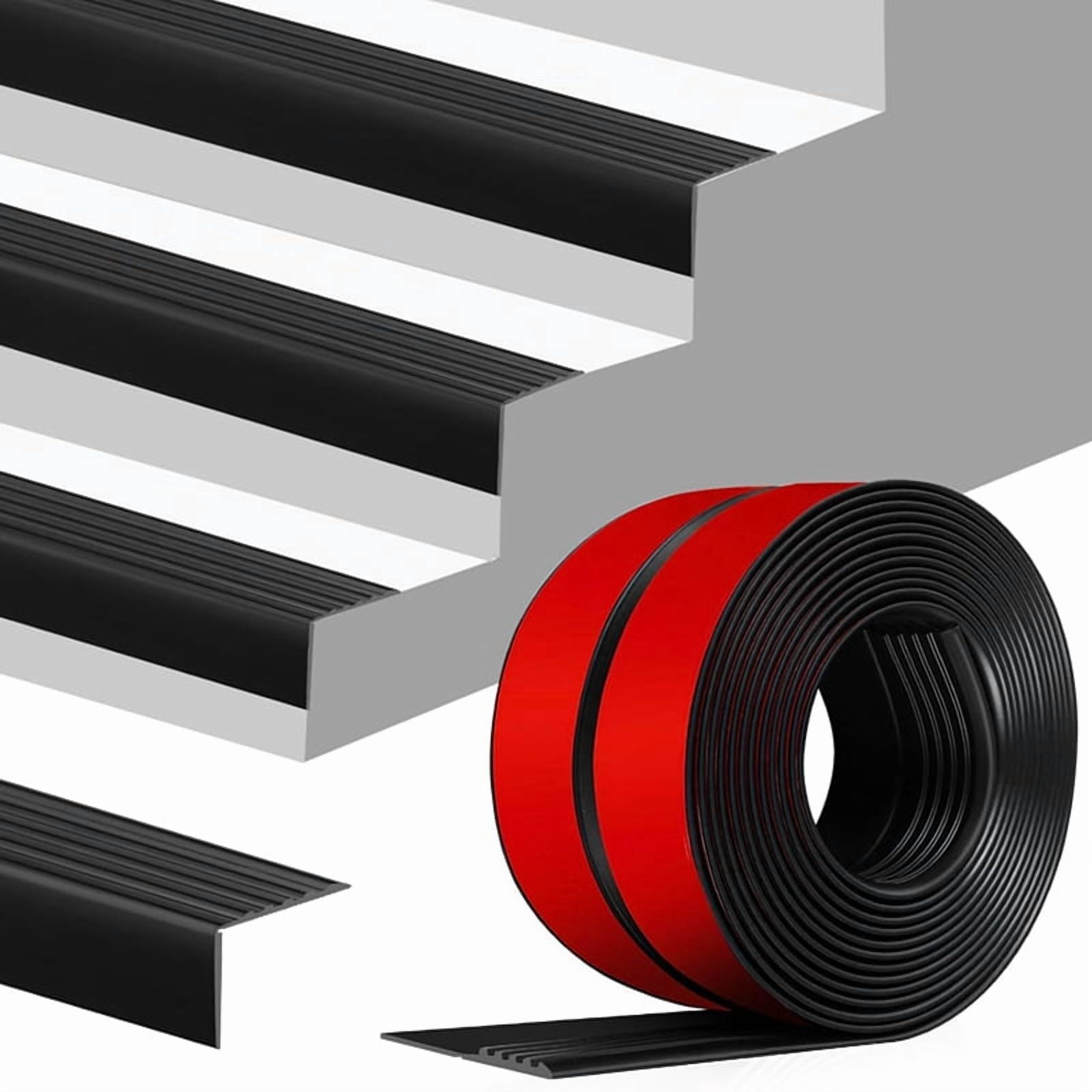 Stair Edge Trim Self Adhesive Stair Nosing Molding Trim Non-Slip Rubber ...