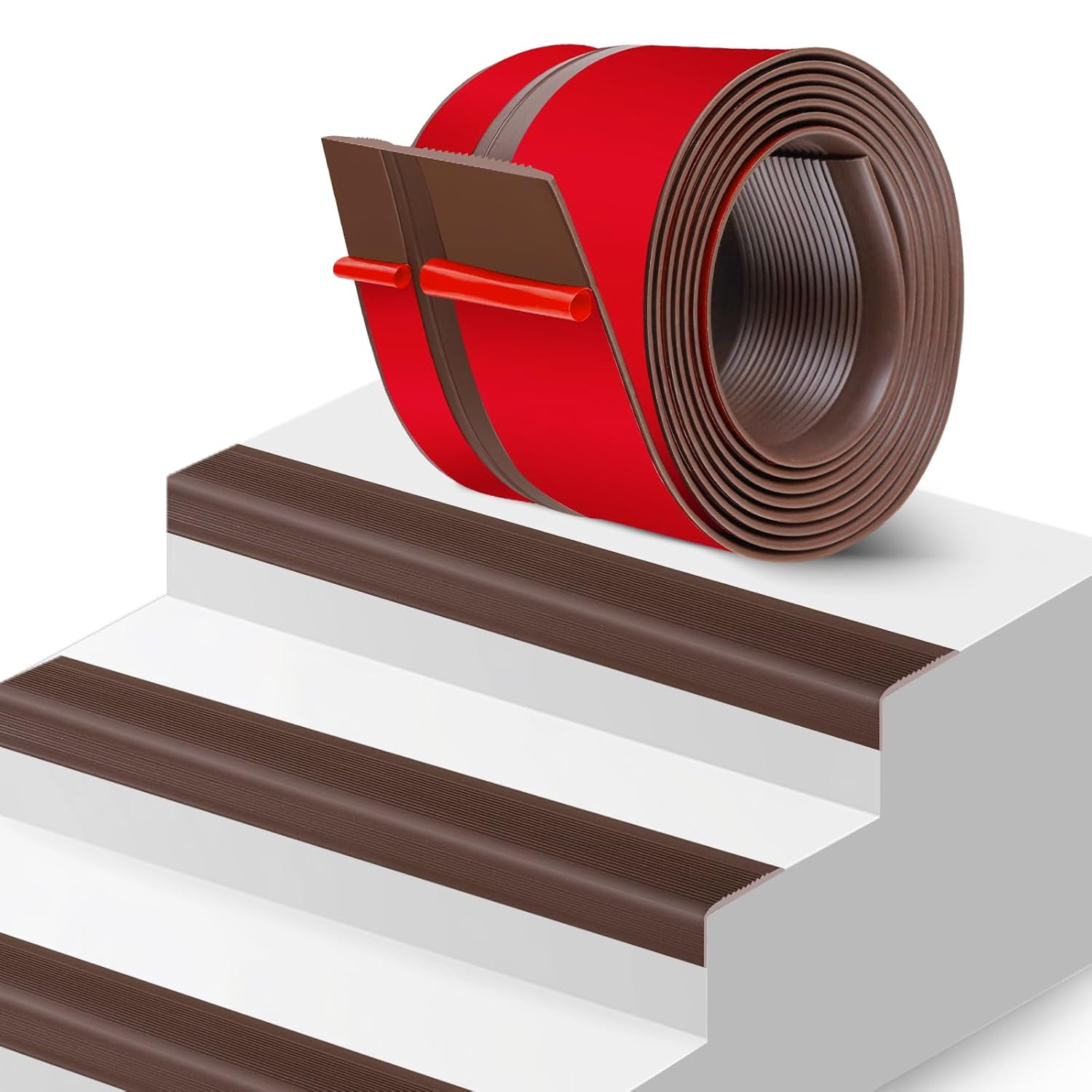 Stair Edge Trim Vinyl Stair Nosing 4.3" Self Adhesive Nose Molding Non ...