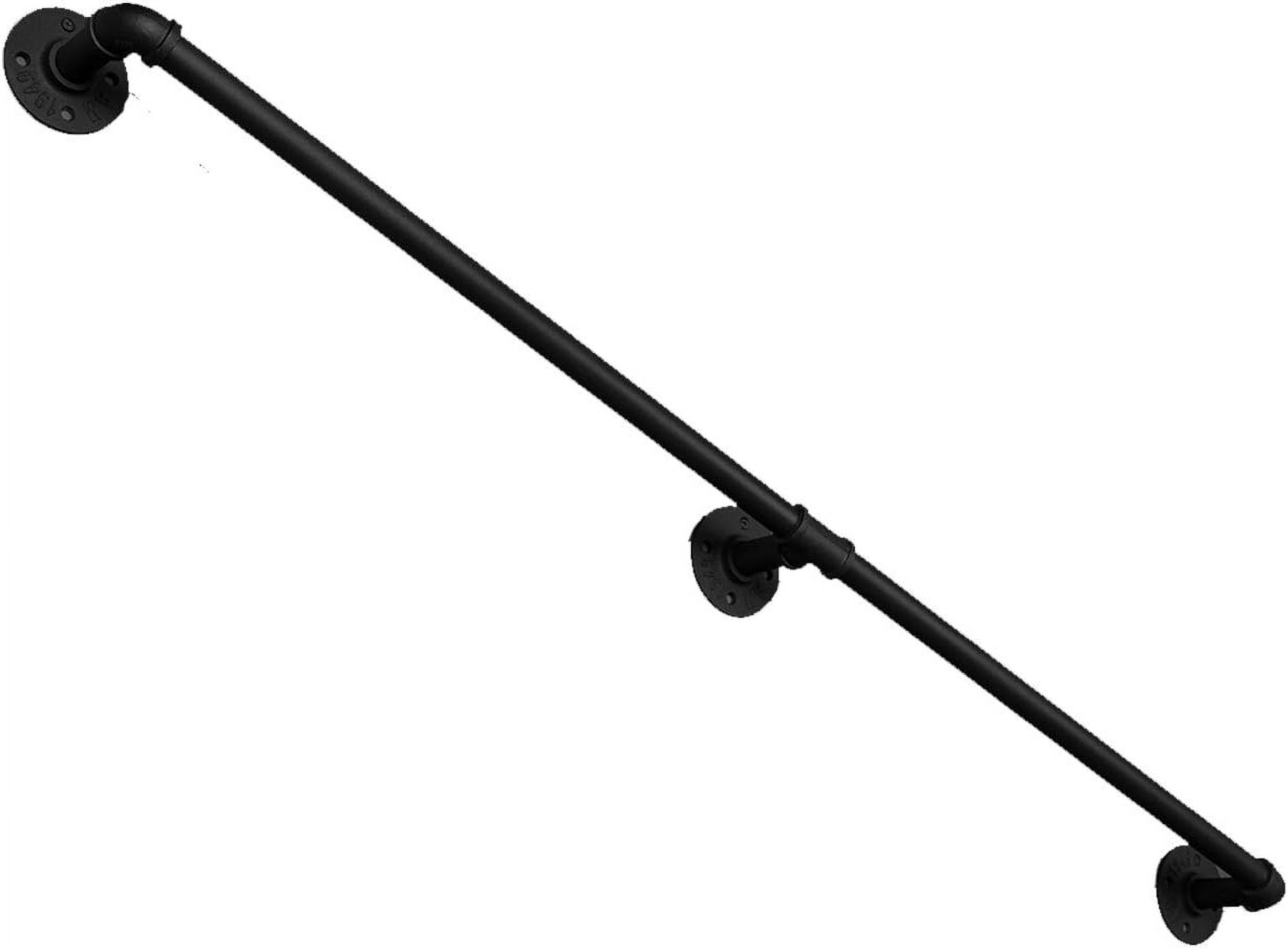 Stair Handrail Industrial Loft Pipe Indoor Stair Railing Wrought Iron ...