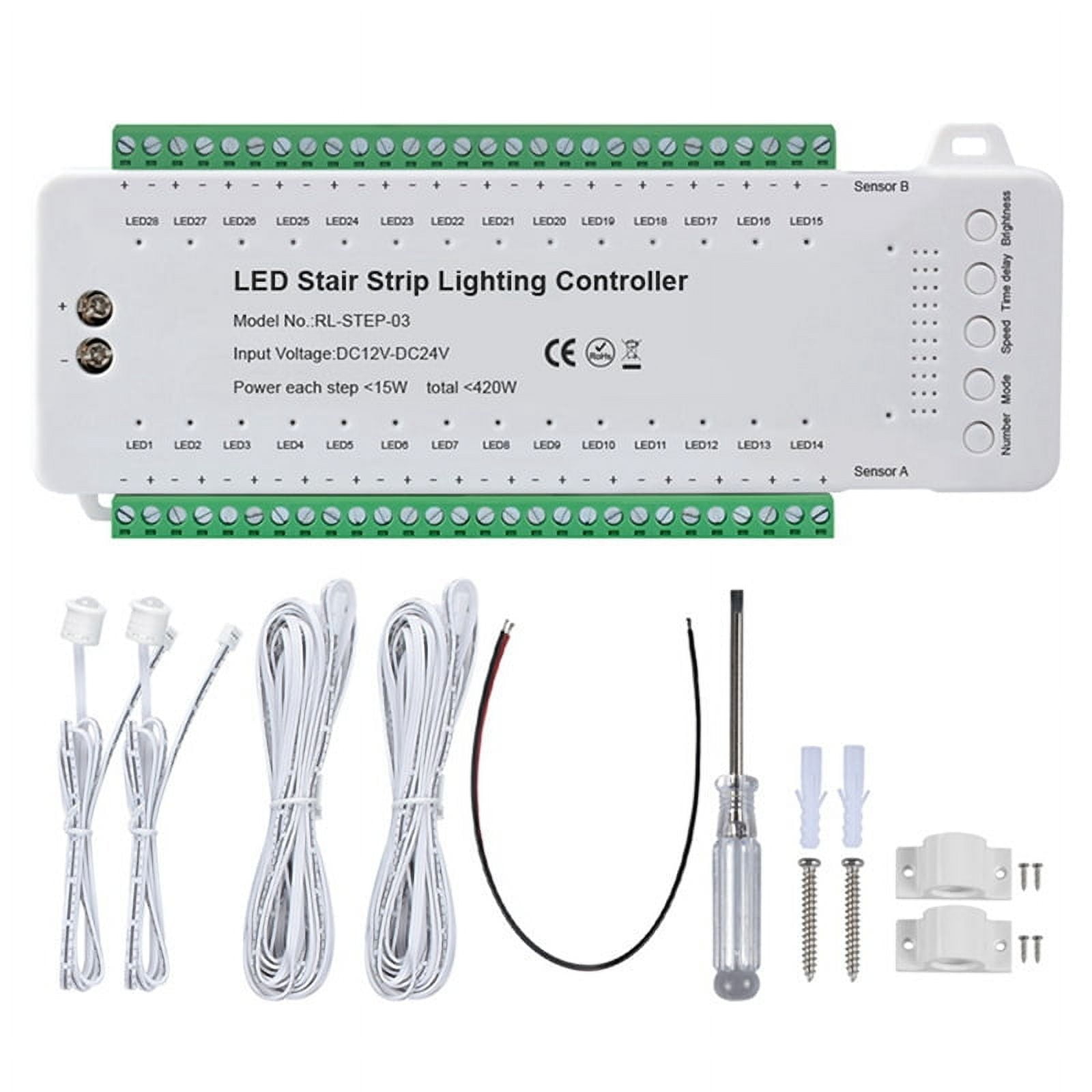 Stair LED Motion Sensor Controller Smart Stair Induction Controller LED ...