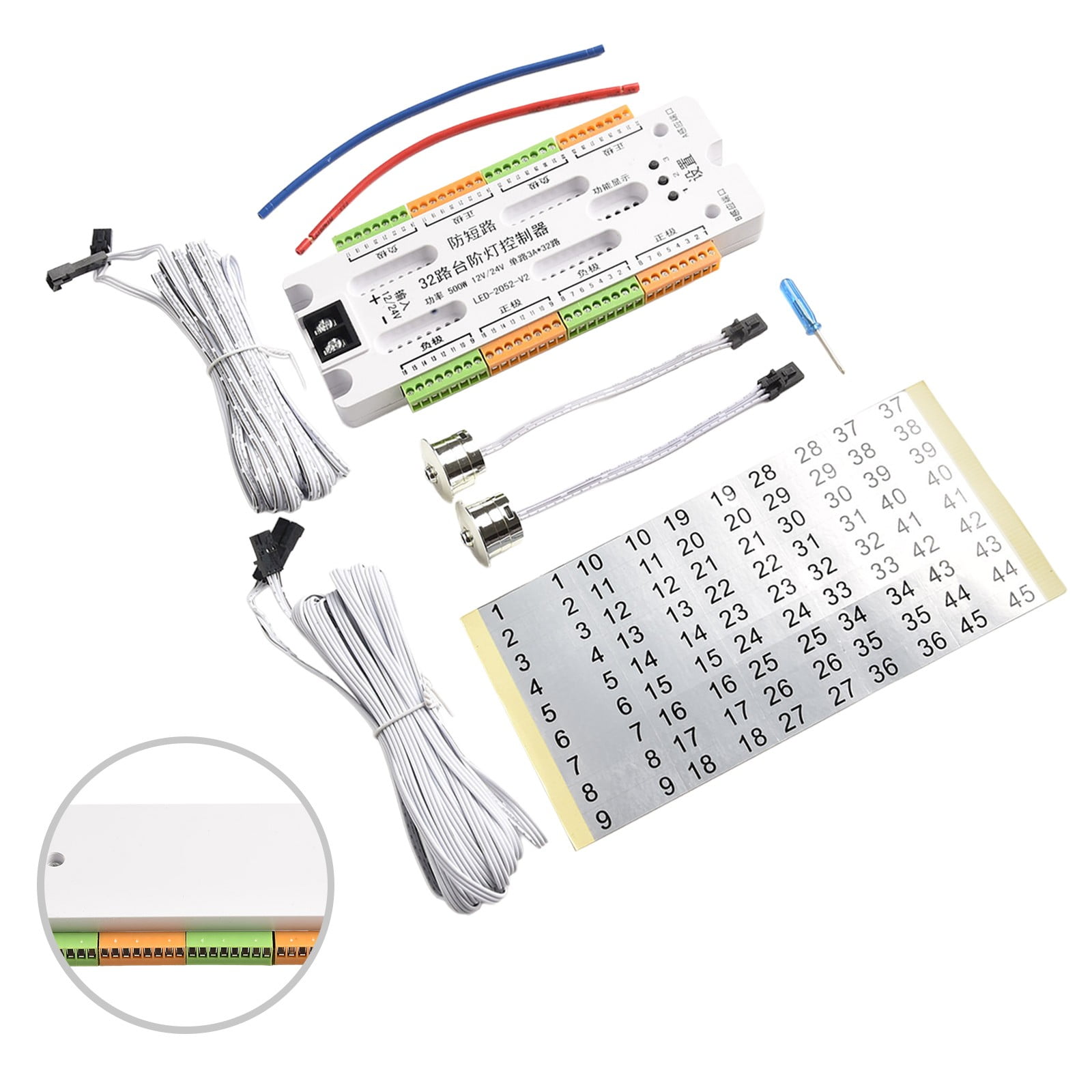 Stair Led Motion Sensor Controller Dc 12V To 24V 32 Step Channels ...
